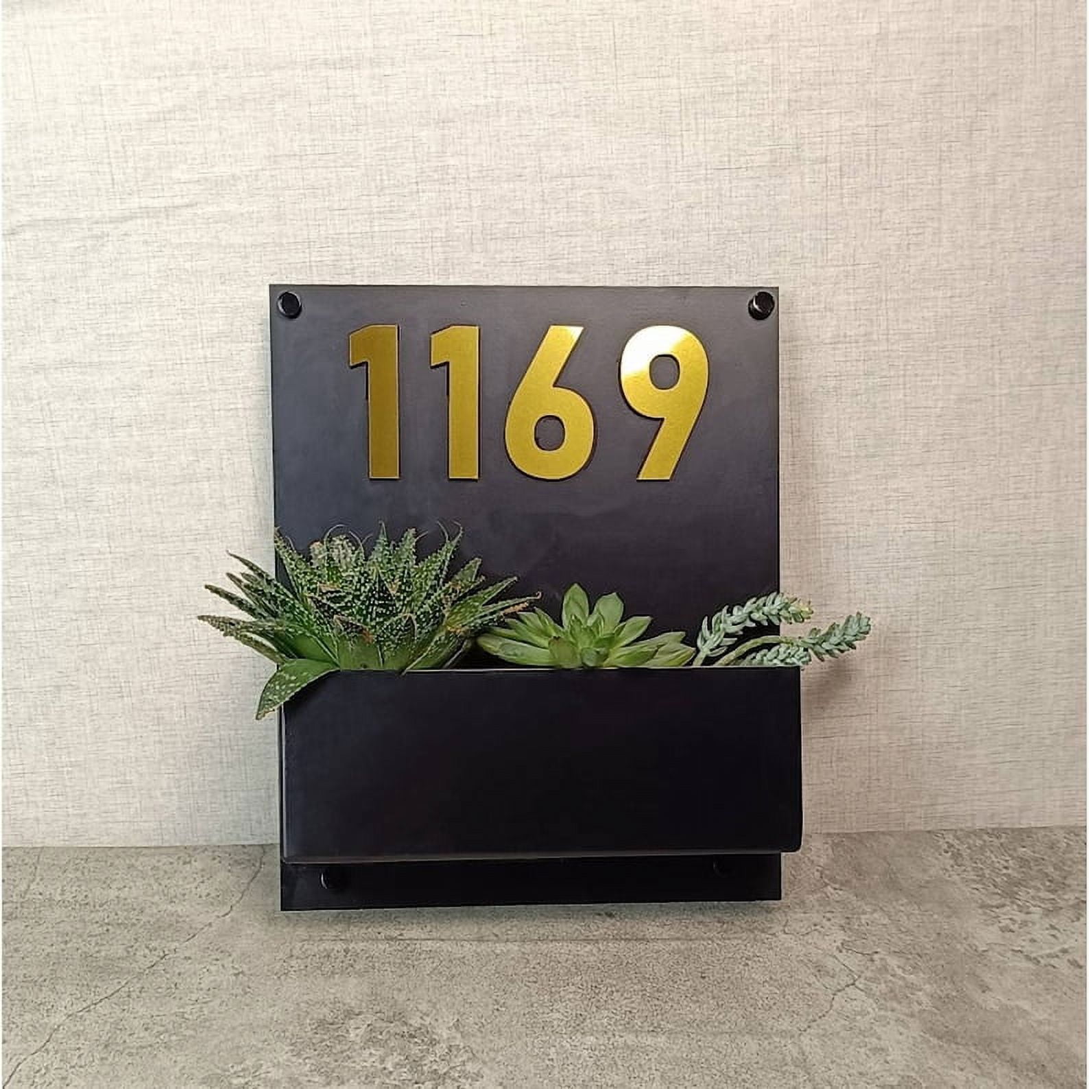 Handmadetneonsign Personalized Succulent Planter Address House Number ...