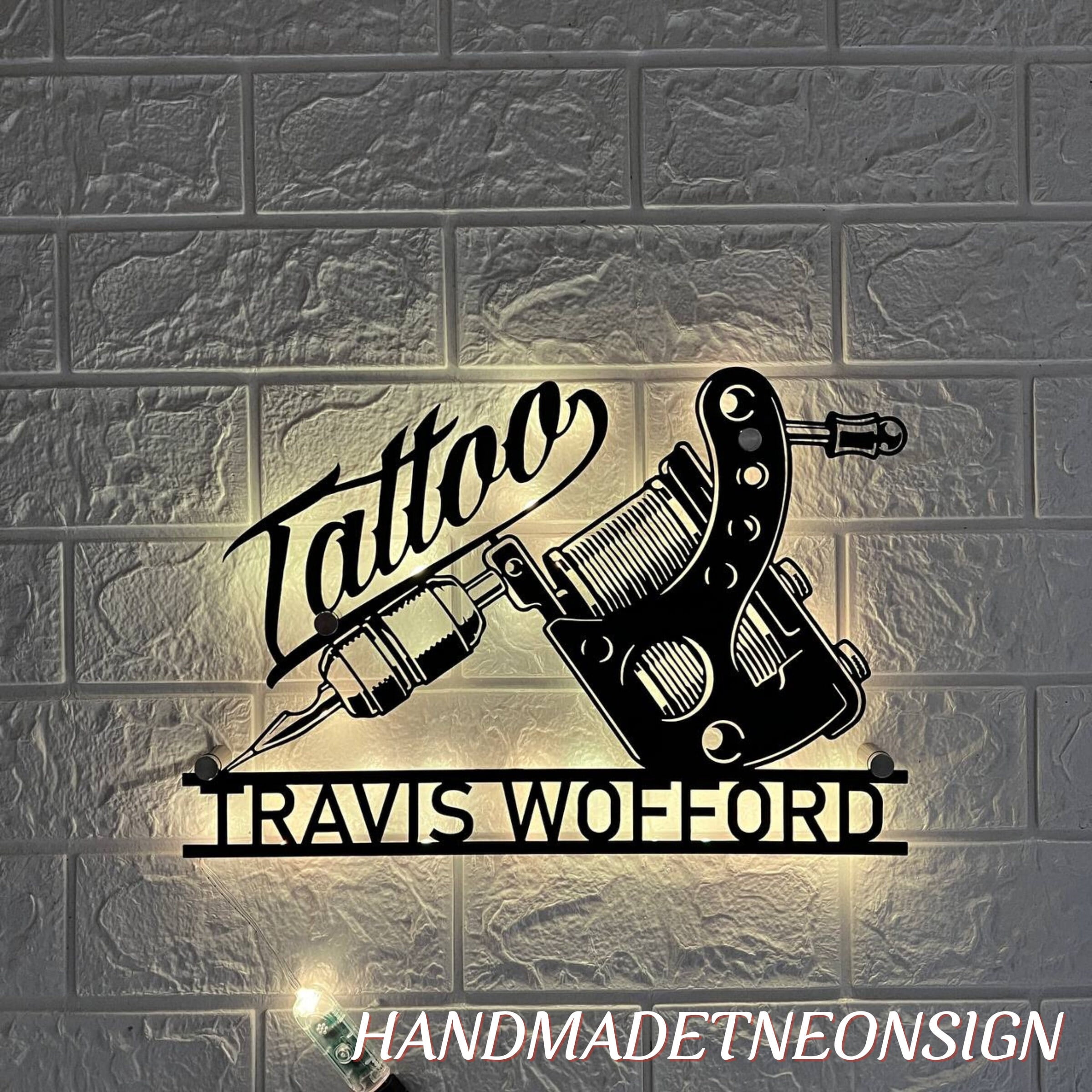 Handmadetneonsign Personalized Tattoo Artist Metal Wall Art LED Light ...