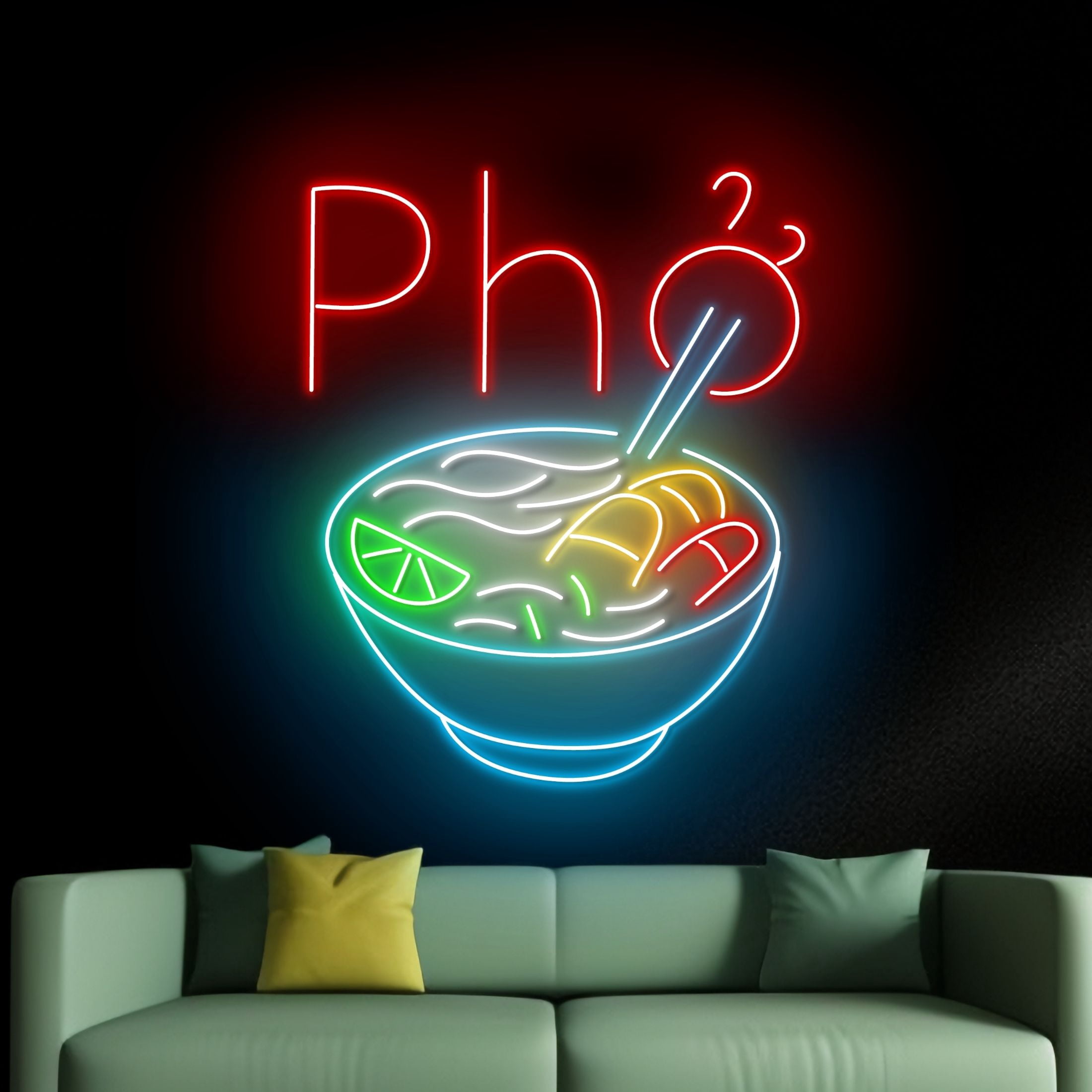 Handmadetneonsign Pho Bolw Neon Sign, Welcome Vietnamese Food Store ...