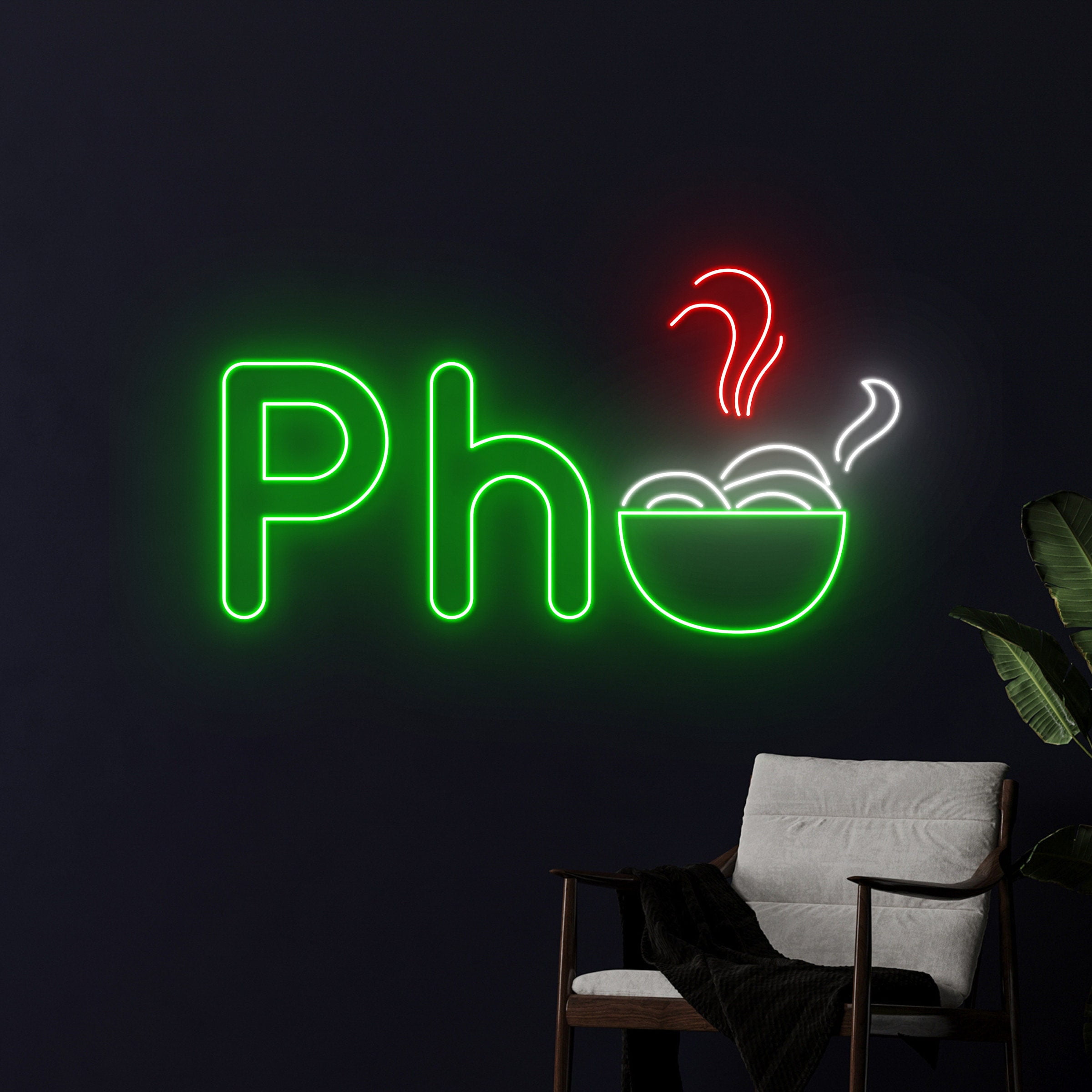 Handmadetneonsign Pho Led Sign, Pho Noodles Neon Sign, Vietnamese ...