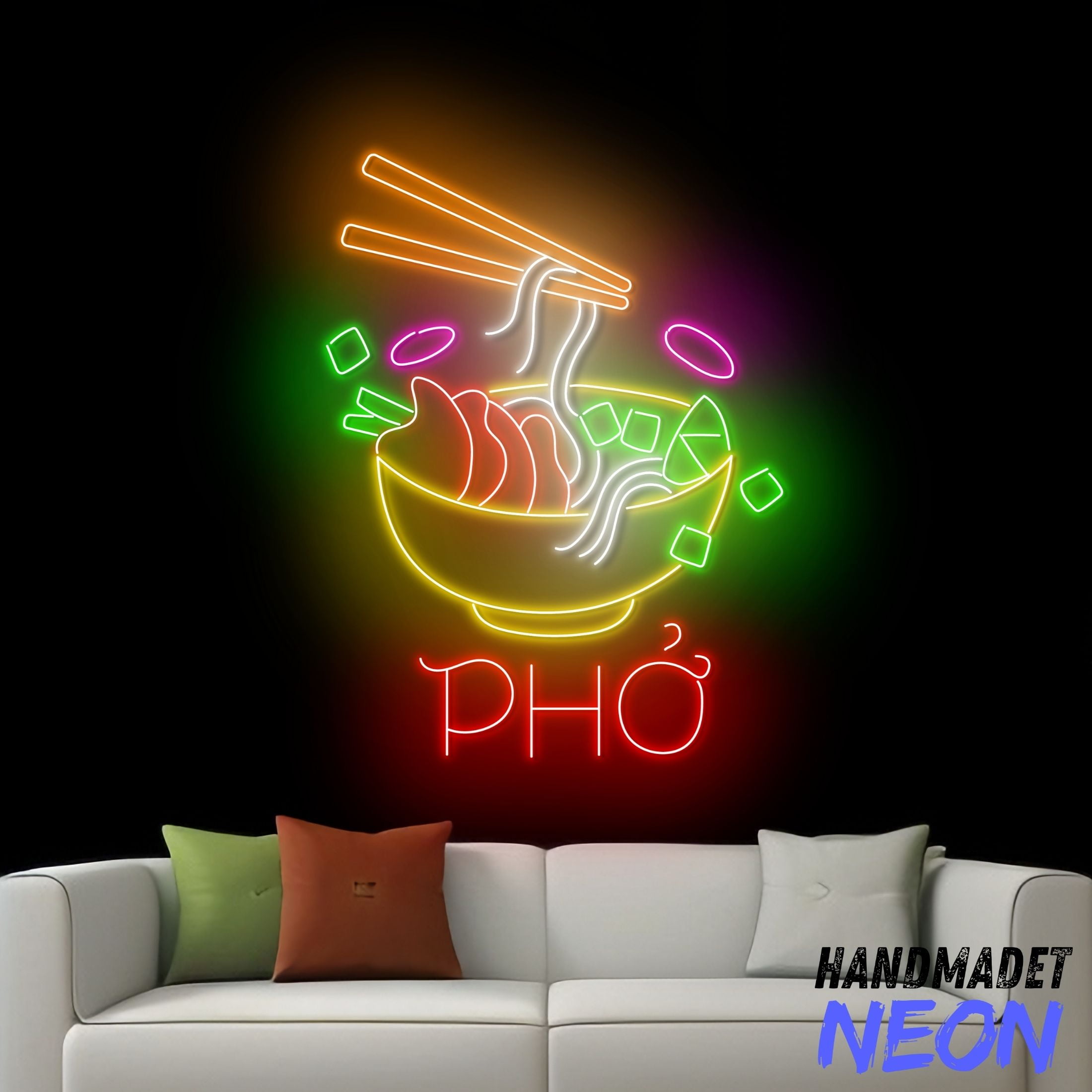 Handmadetneonsign Pho Neon Sign, Pho Bowl Wal Art, Pho Vietnamese ...
