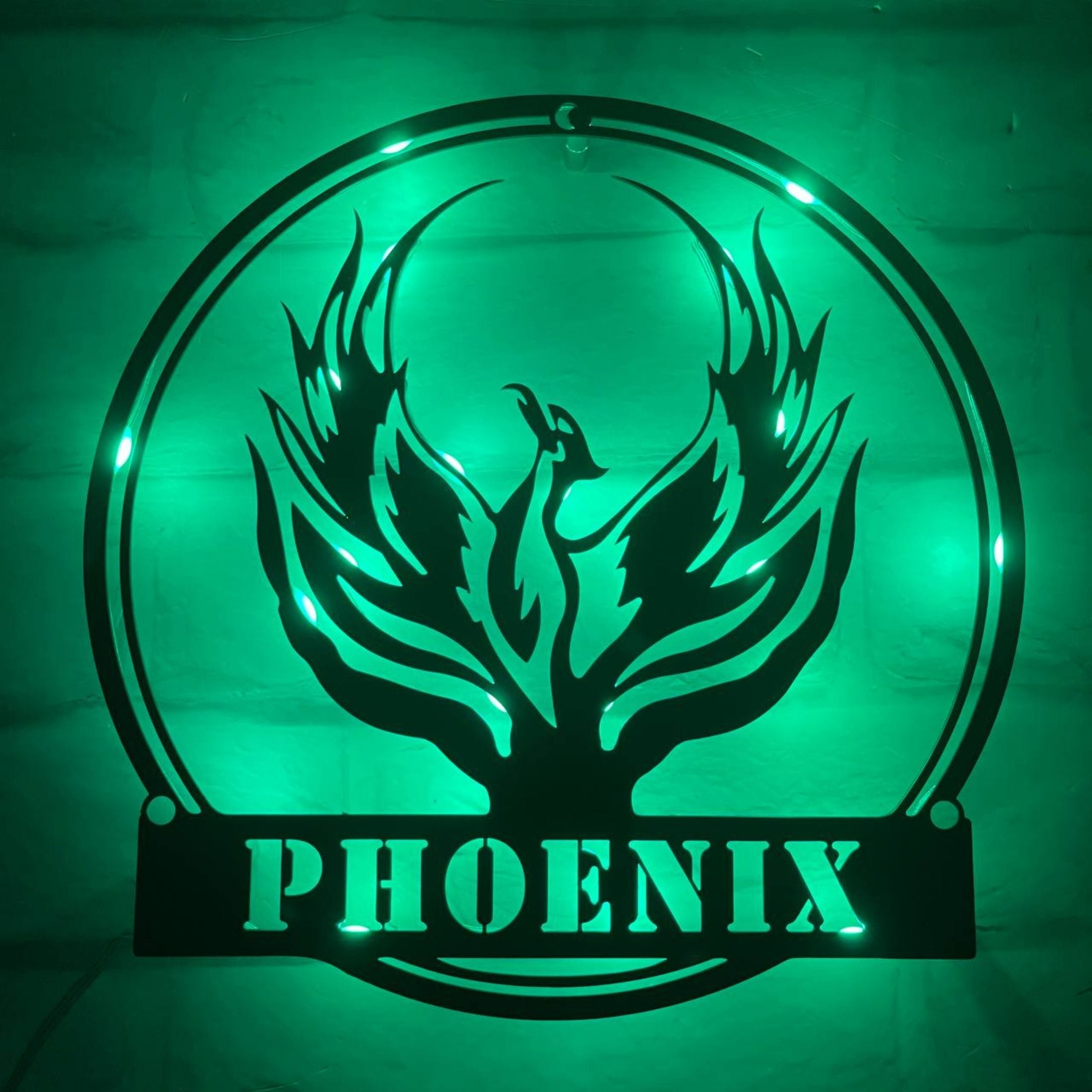 Handmadetneonsign Phoenix Bird Metal Wall Art Light, Phoenix Metal Sign ...