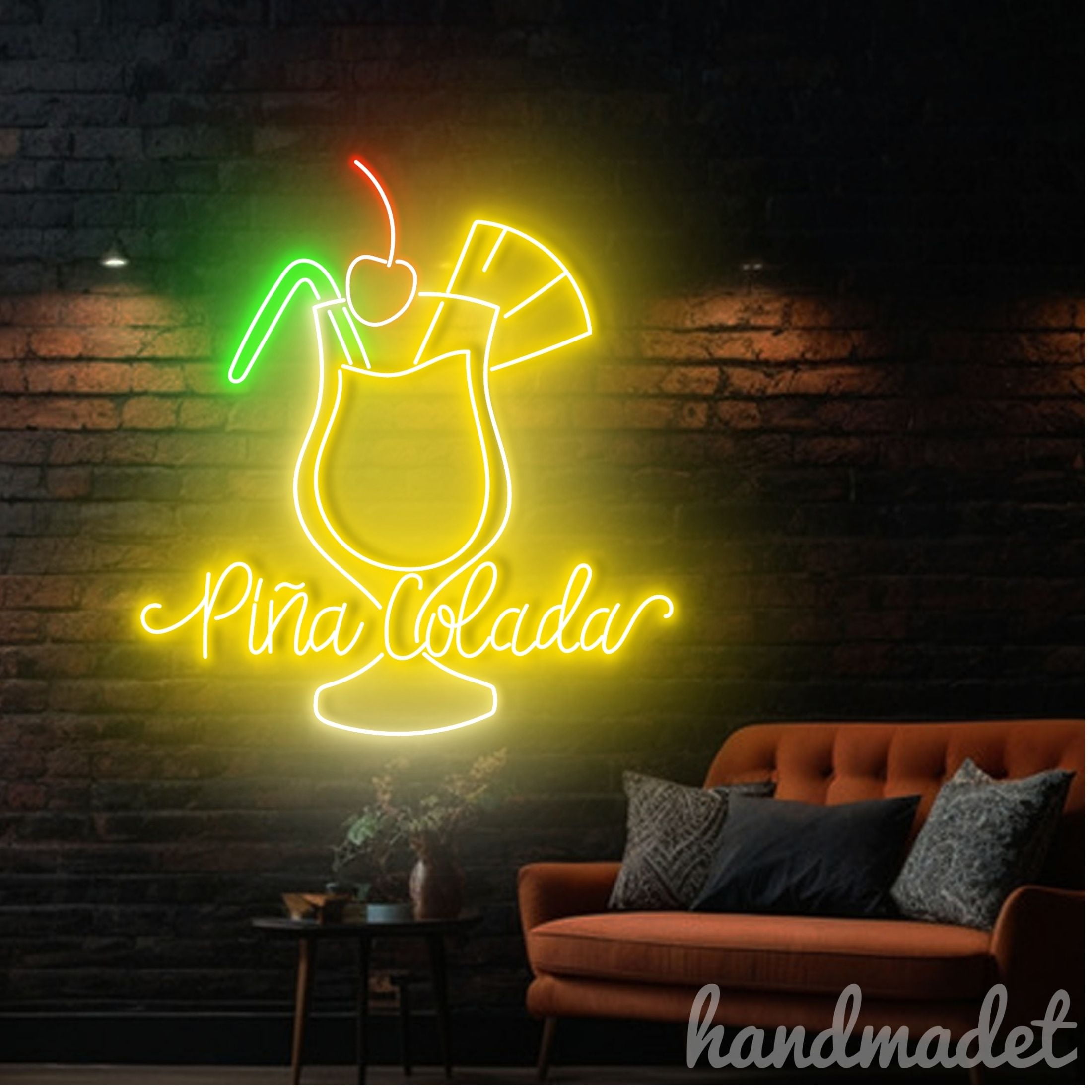Handmadetneonsign Pina Colada Cocktail Neon Sign, Cocktail Neon Sign ...