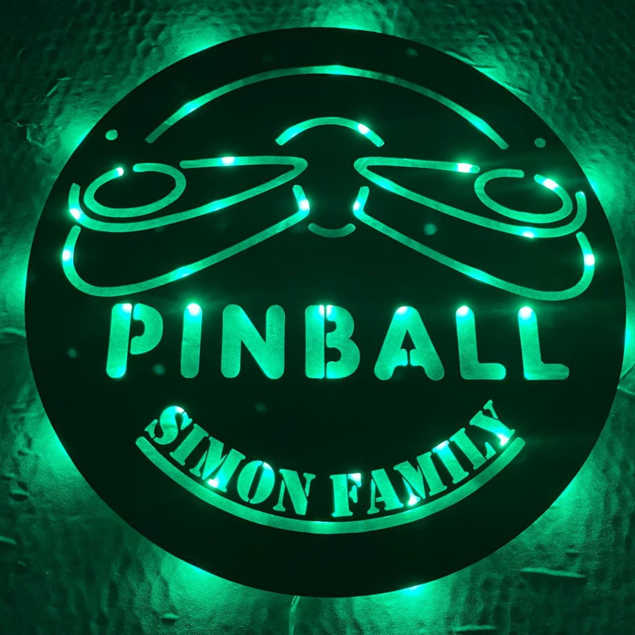 Handmadetneonsign Pinball Metal Wall Art Light, Pinball Machine Metal ...
