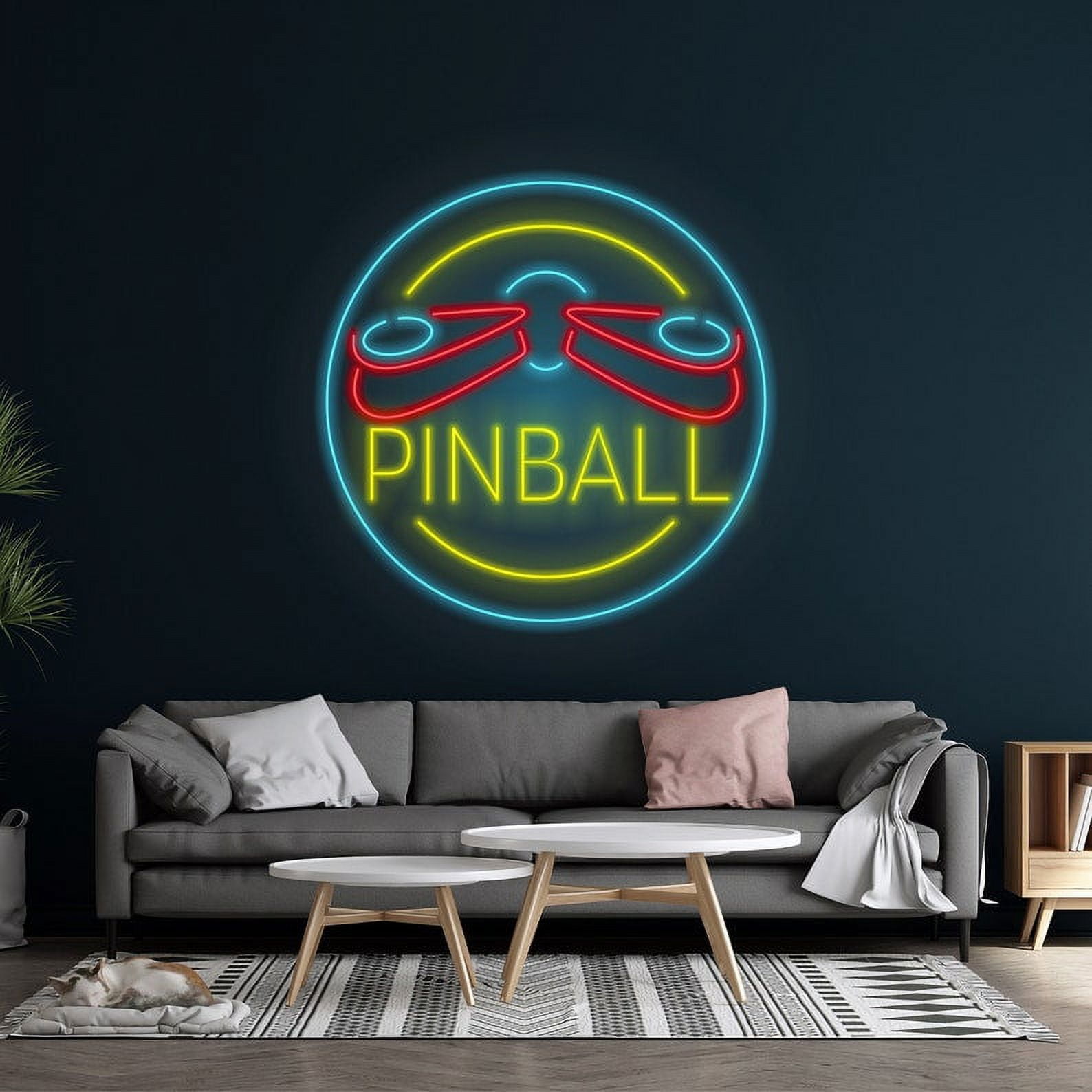 Handmadetneonsign Pinball Neon Sign, Pinball Lovers, Wall Decor, Arcade ...