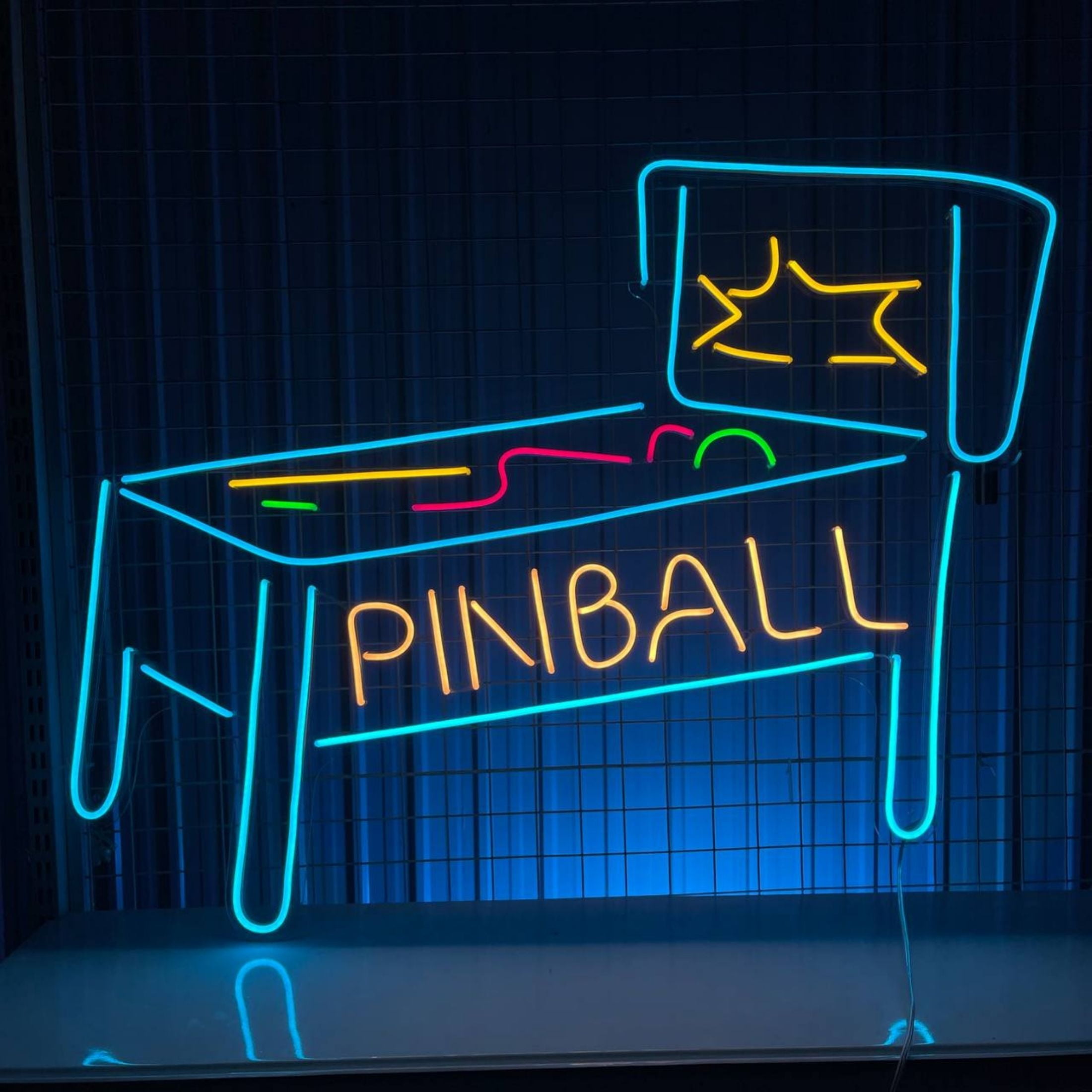 Handmadetneonsign Pinball Neon Sign, Pinball Wall Art Decor, Pinball ...
