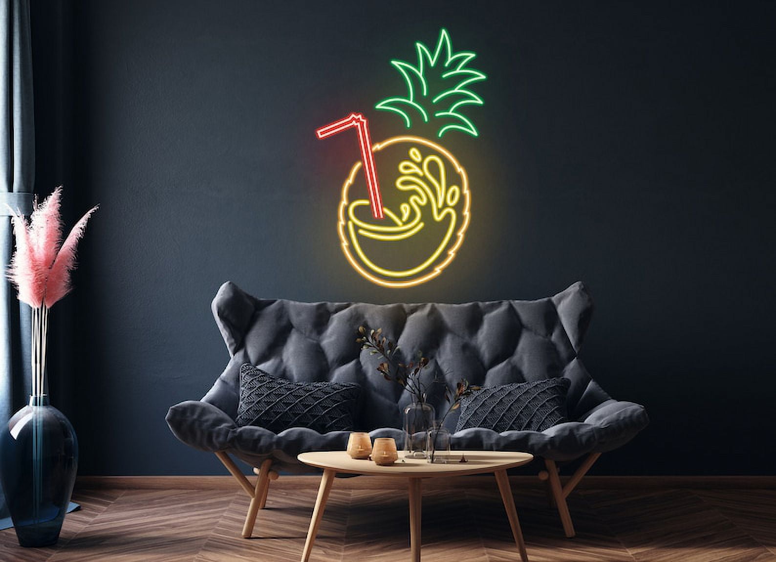 Handmadetneonsign Pineapple Cocktails Led Sign, Pub Led Sign, Wall ...