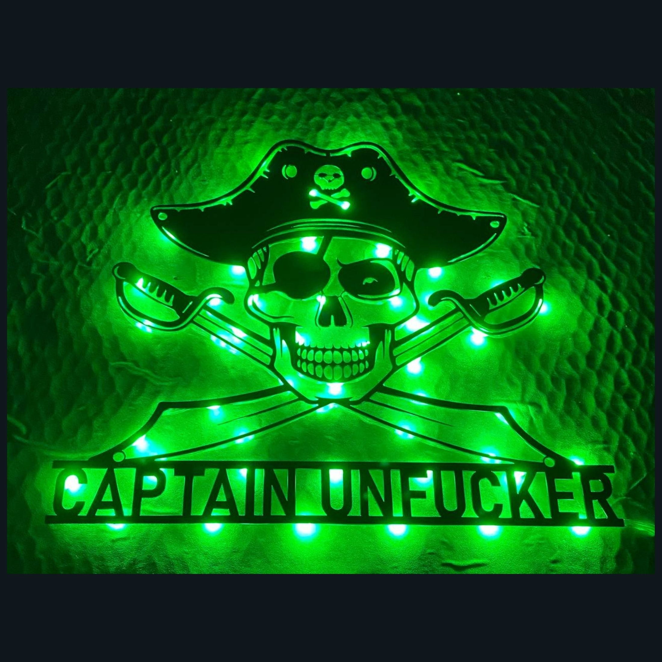 Handmadetneonsign Pirates Skull Metal Wall Art Light, Pirates Metal ...