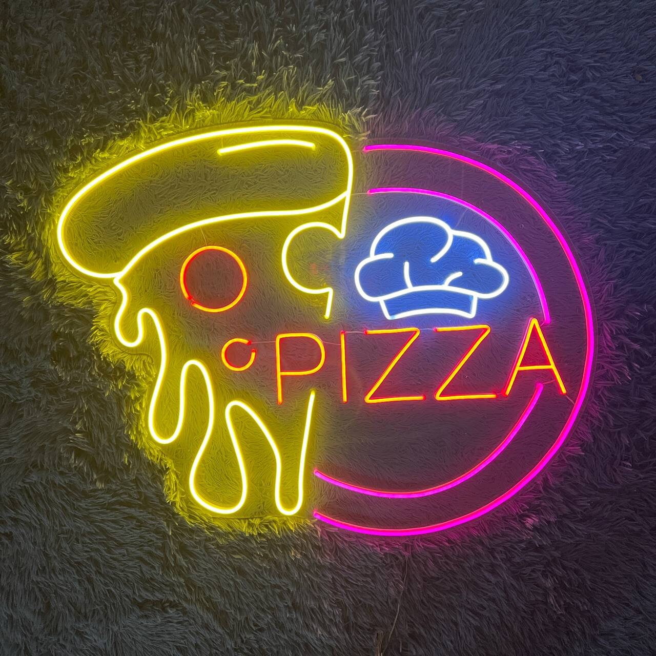 Handmadetneonsign Pizza Led Sign, Pizza Slice Led Sign, Wall Decor ...