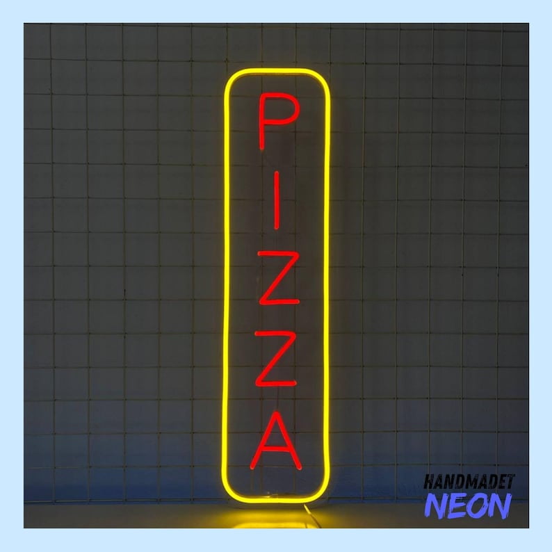 Handmadetneonsign Pizza Logo Neon Sign, Pizza Open Led Sign, Italian ...