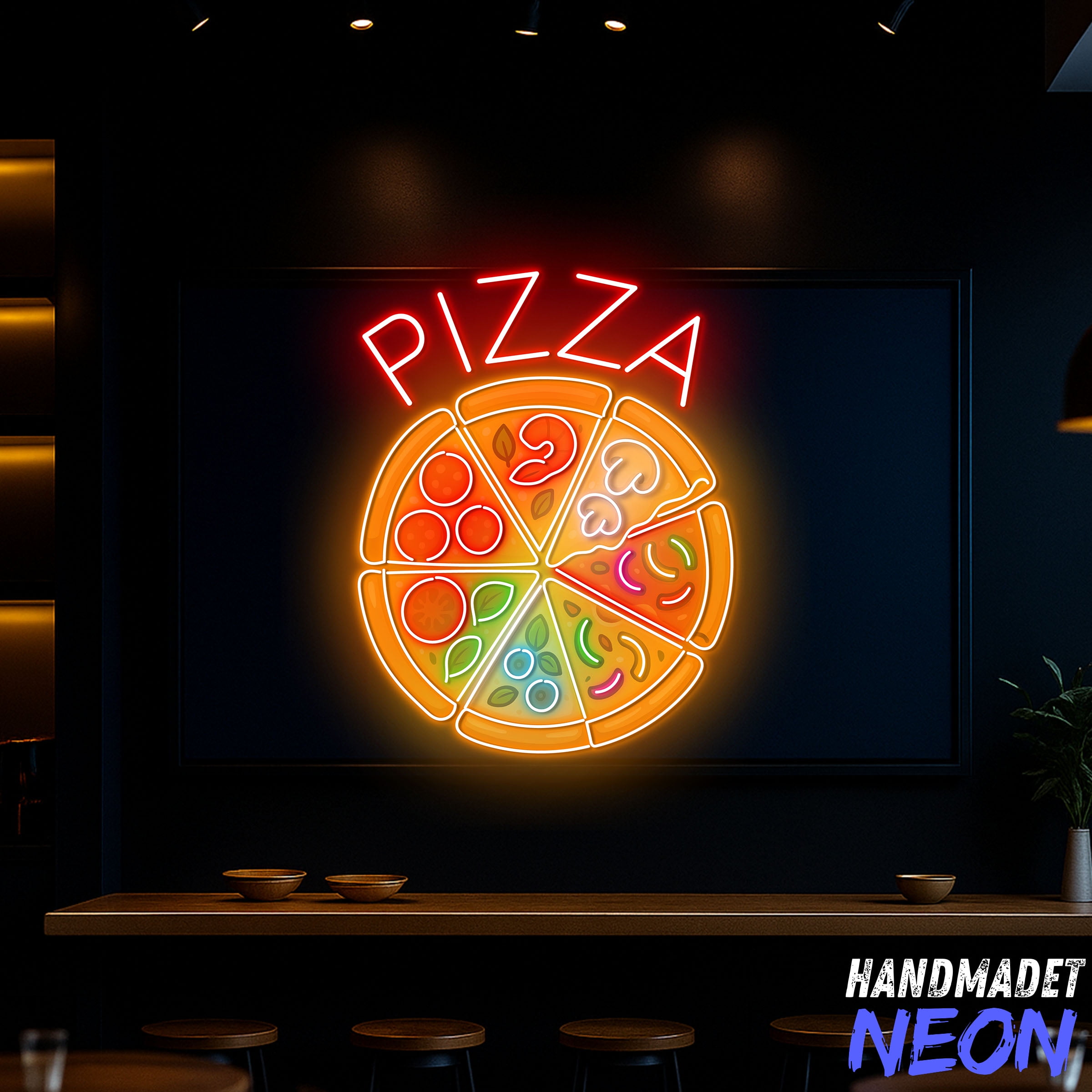 Handmadetneonsign Pizza Neon Sign, Fast Food Neon Sign, Restaurant ...