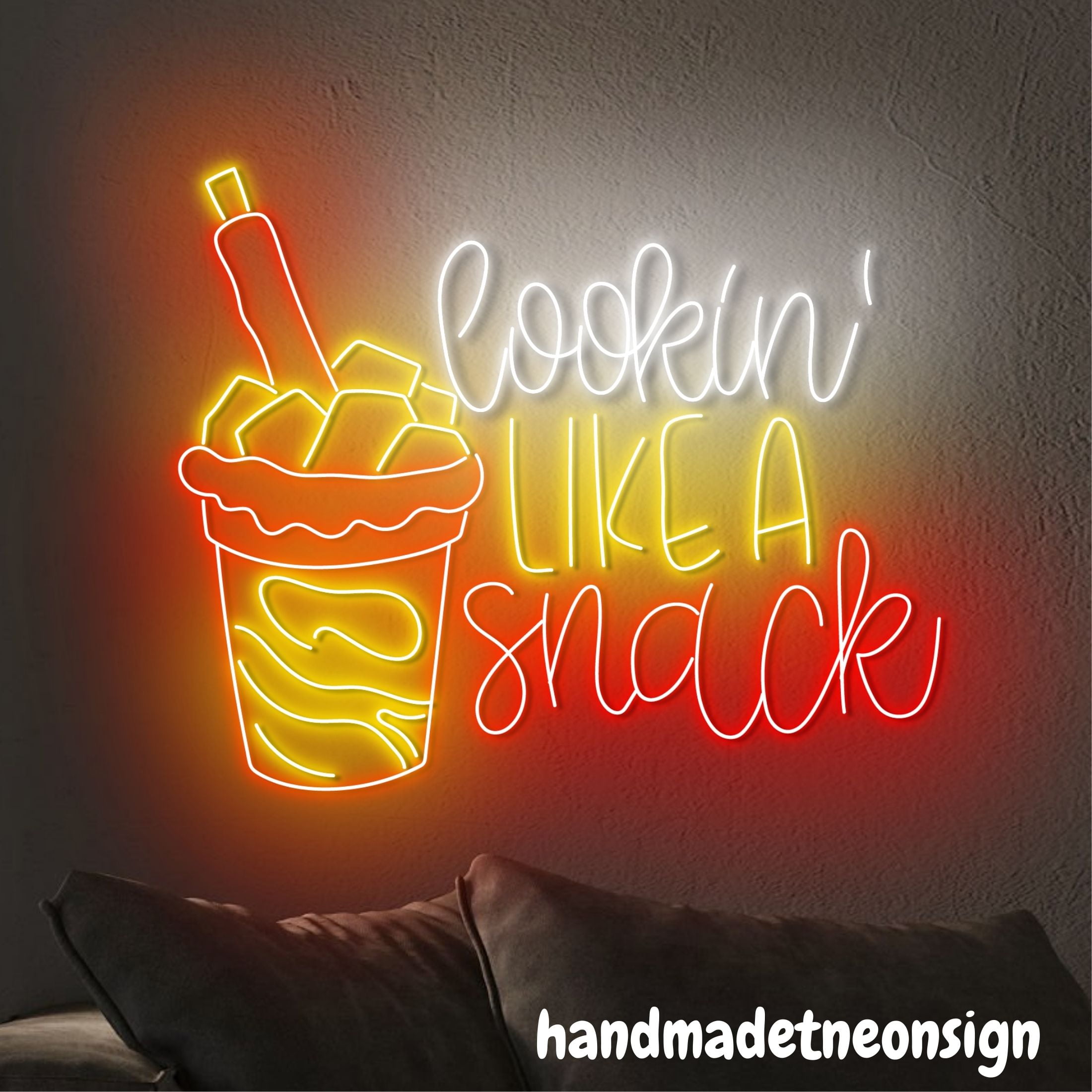 Handmadetneonsign Pizza Open Neon Sign, Pizza Restaurant Led Light ...