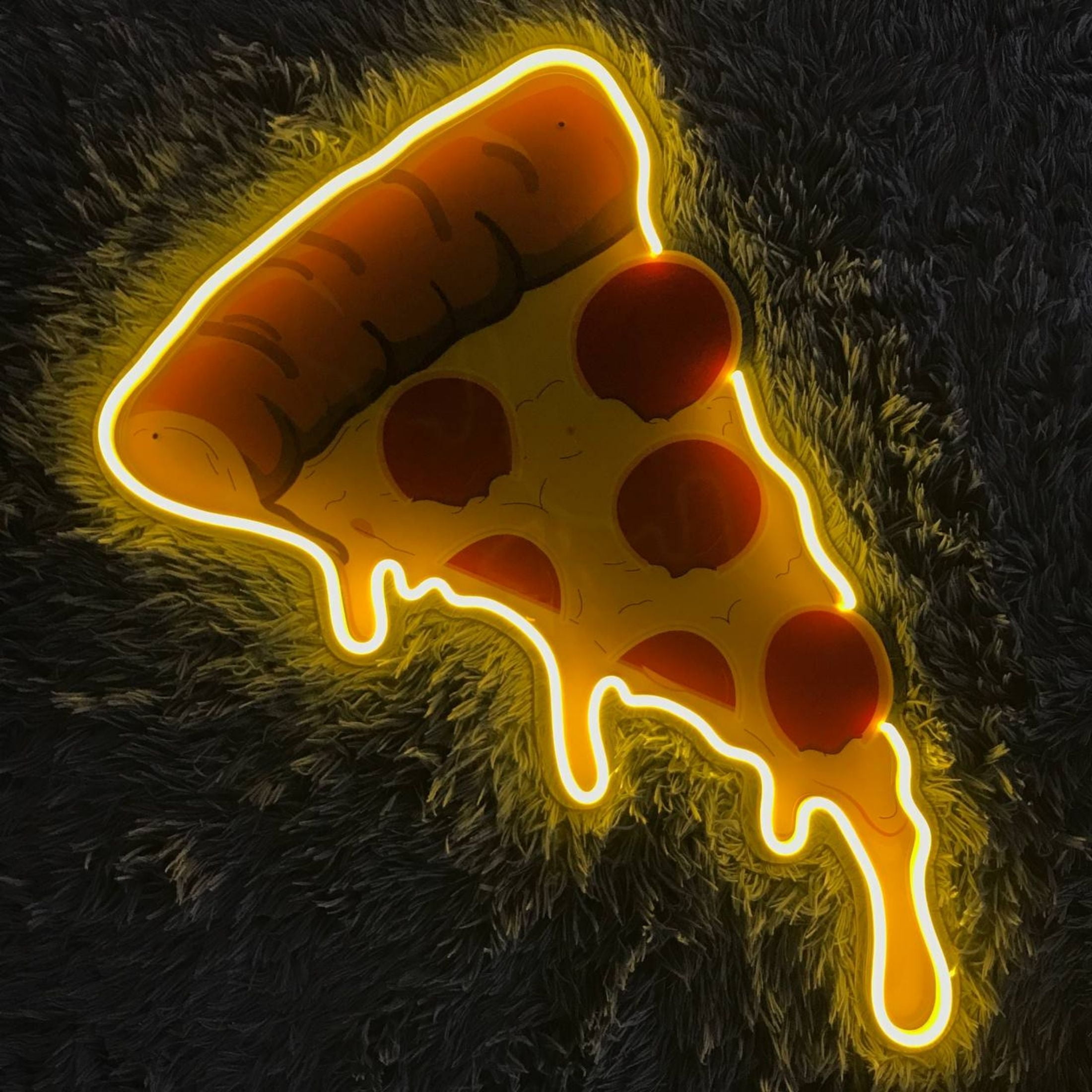 Handmadetneonsign Pizza Slice Neon Sign, Pizza Slice Light Wall Art ...
