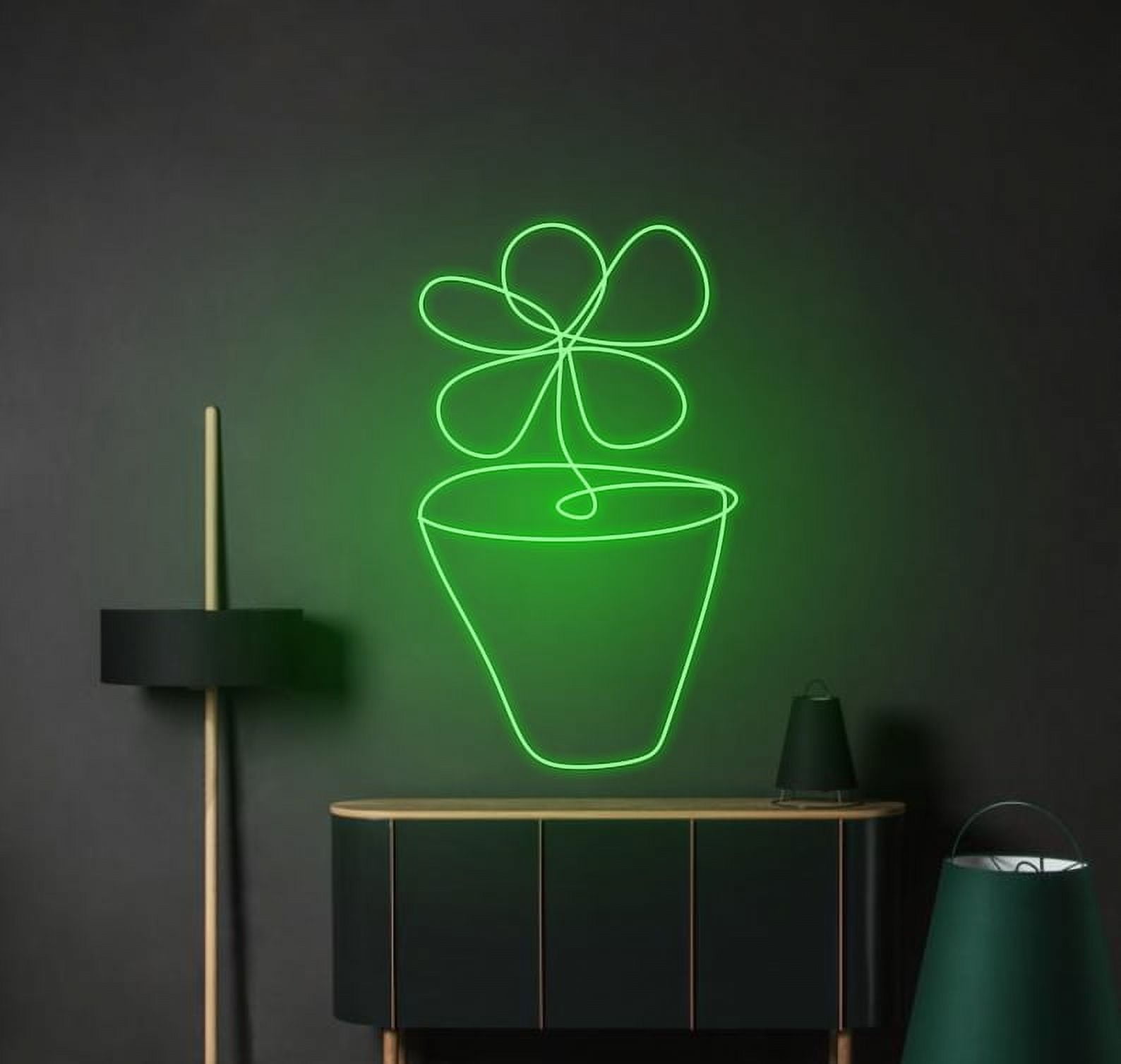 Handmadetneonsign Plant Neon Sign Wall Art Custom Led Neon Sign Neon