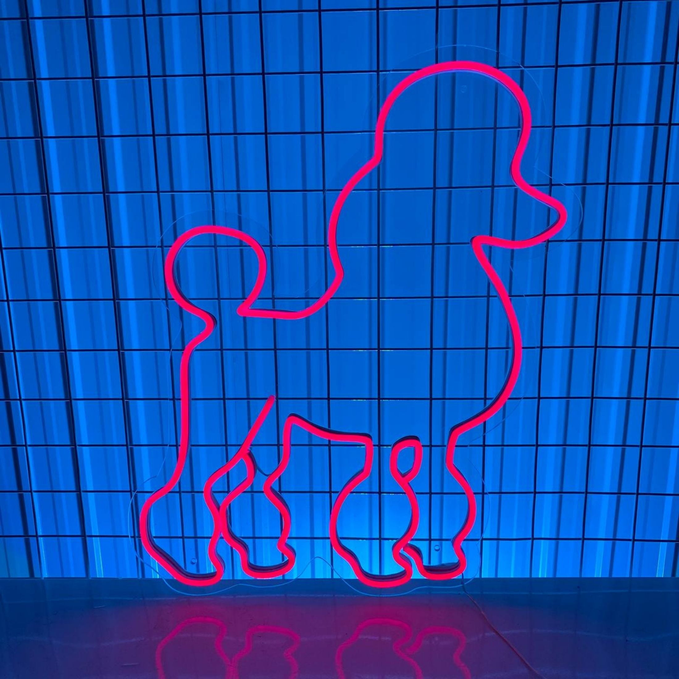 Handmadetneonsign Poodle Neon Sign, Poodle Dog Wall Art Decor, Pet Spa ...