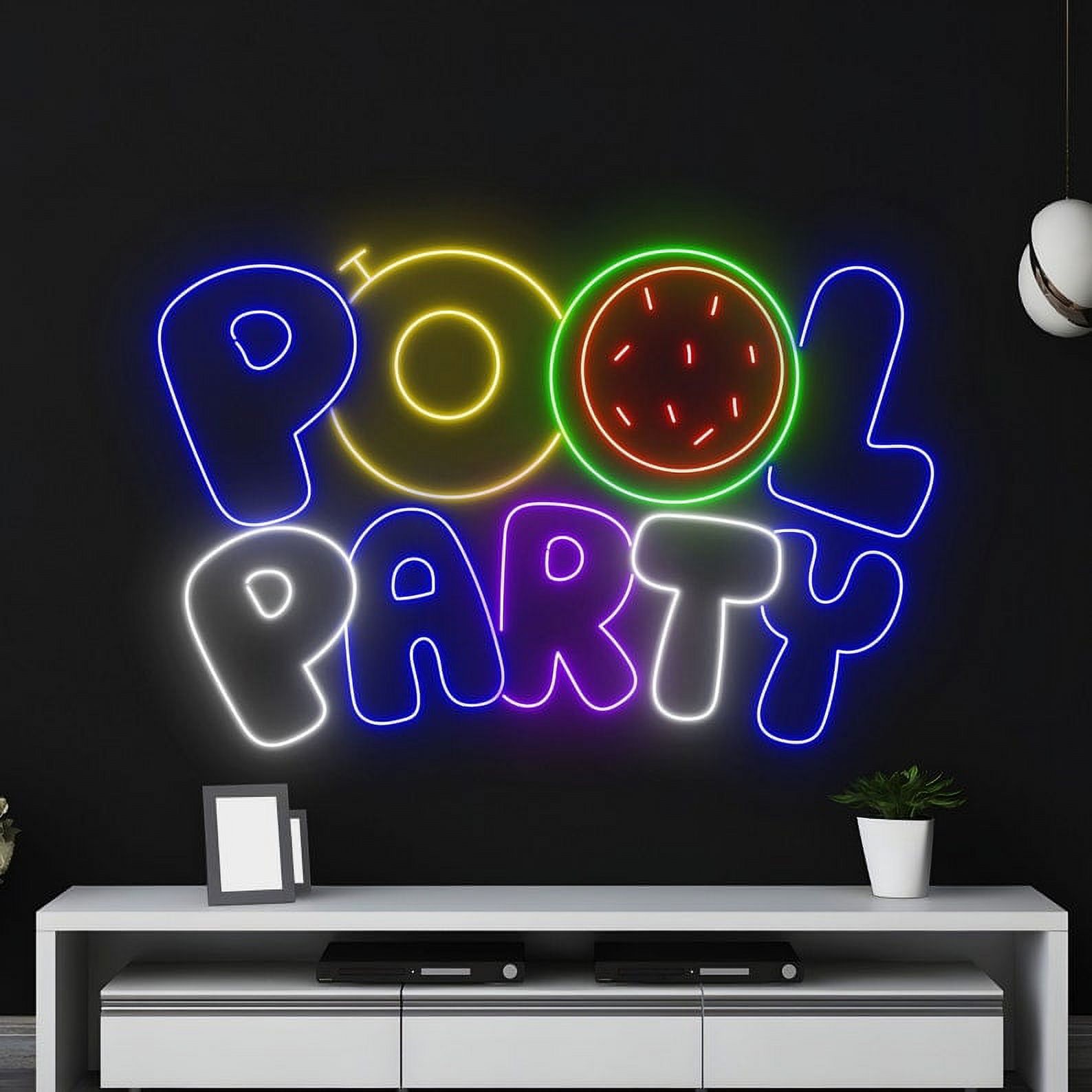 Handmadetneonsign Pool Party Neon Sign, Watermelon Wall Art Decor ...