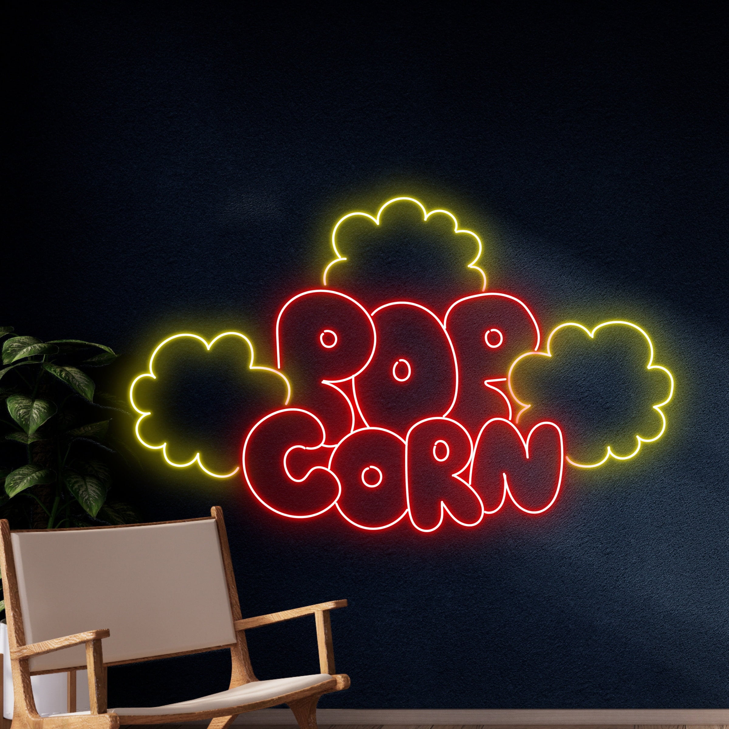 Handmadetneonsign Popcorn Neon Sign, Popcorn Neon Light, Popcorn Led ...