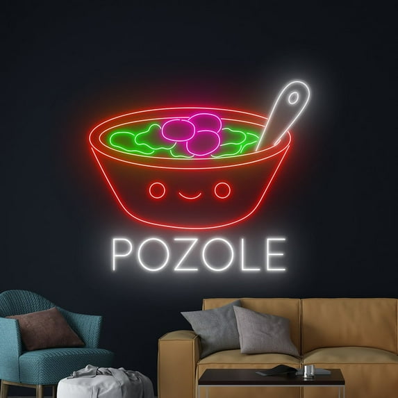 Handmadetneonsign Pozole Neon Sign, Pozole Mexico Wall Art Decor ...