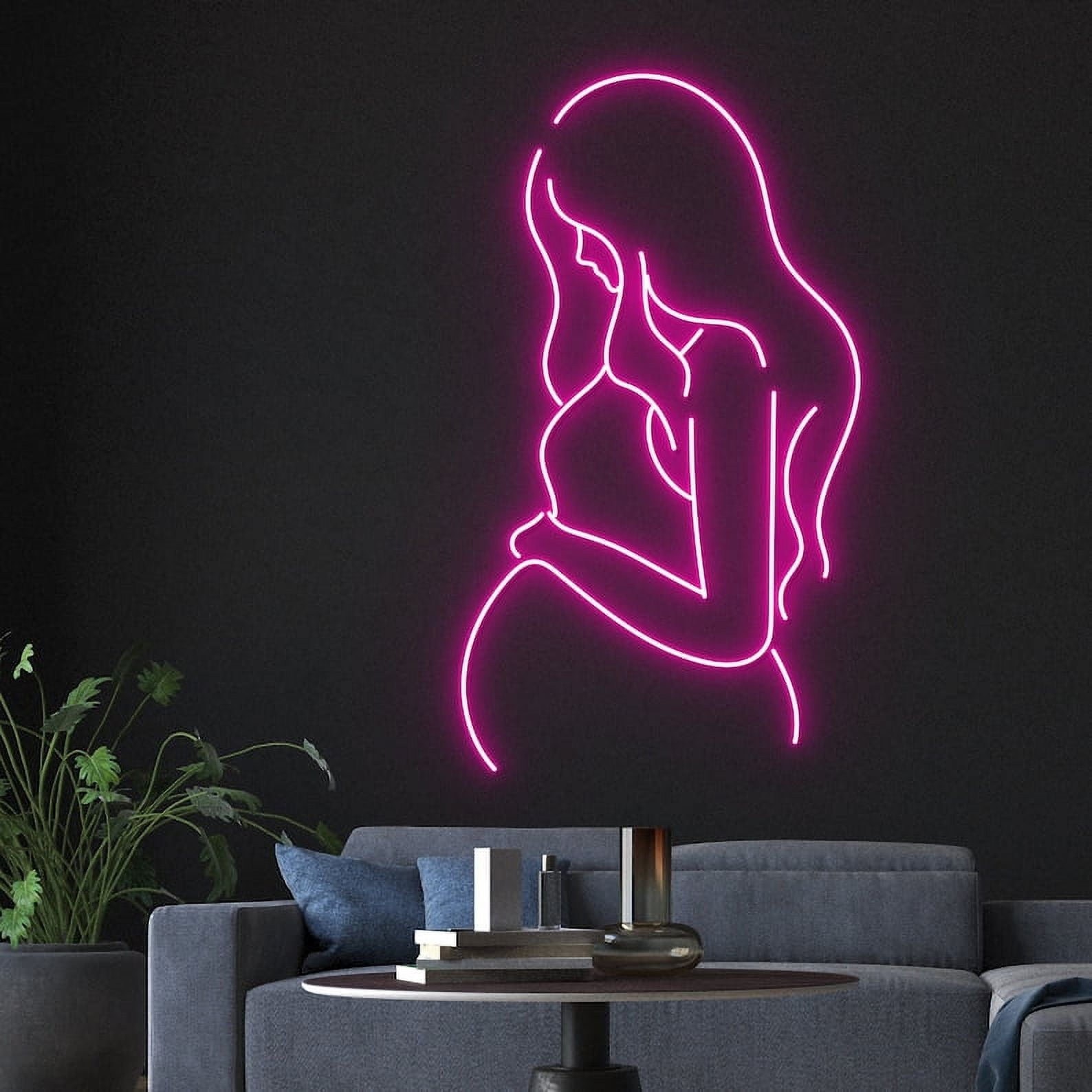 Handmadetneonsign Pregnant Woman Neon Sign, Mom and Baby LED Light ...