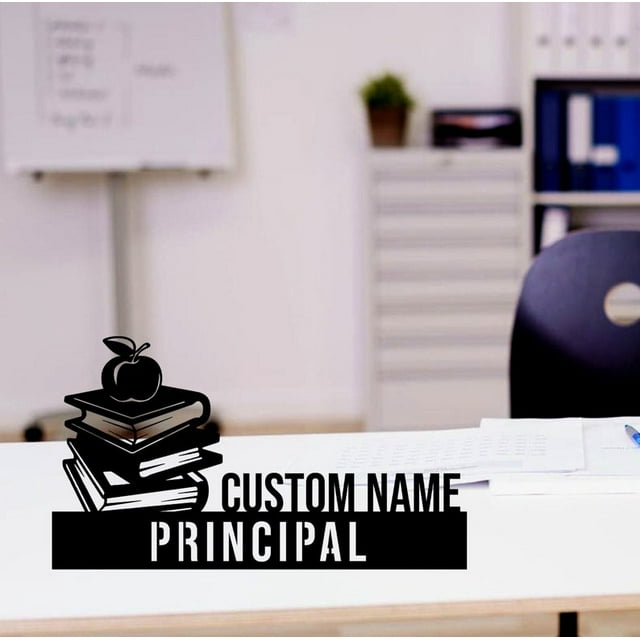 Handmadetneonsign Principal Metal Nameplate, Principal Desk Nameplate ...