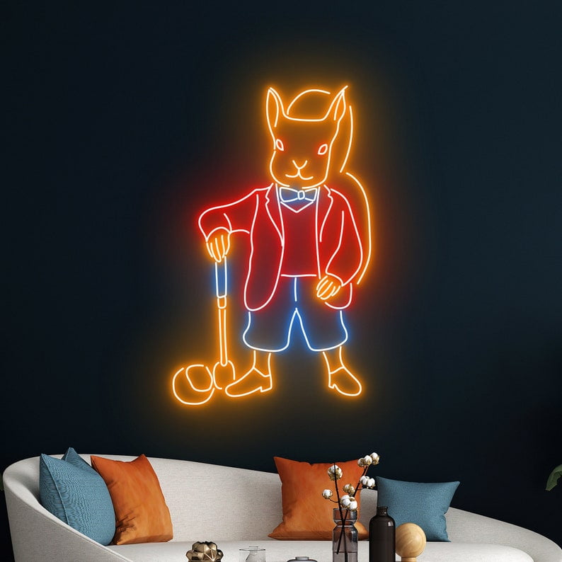 Handmadetneonsign Rabbit Croquet Neon Sign, Rabbit Led Sign, Croquet ...