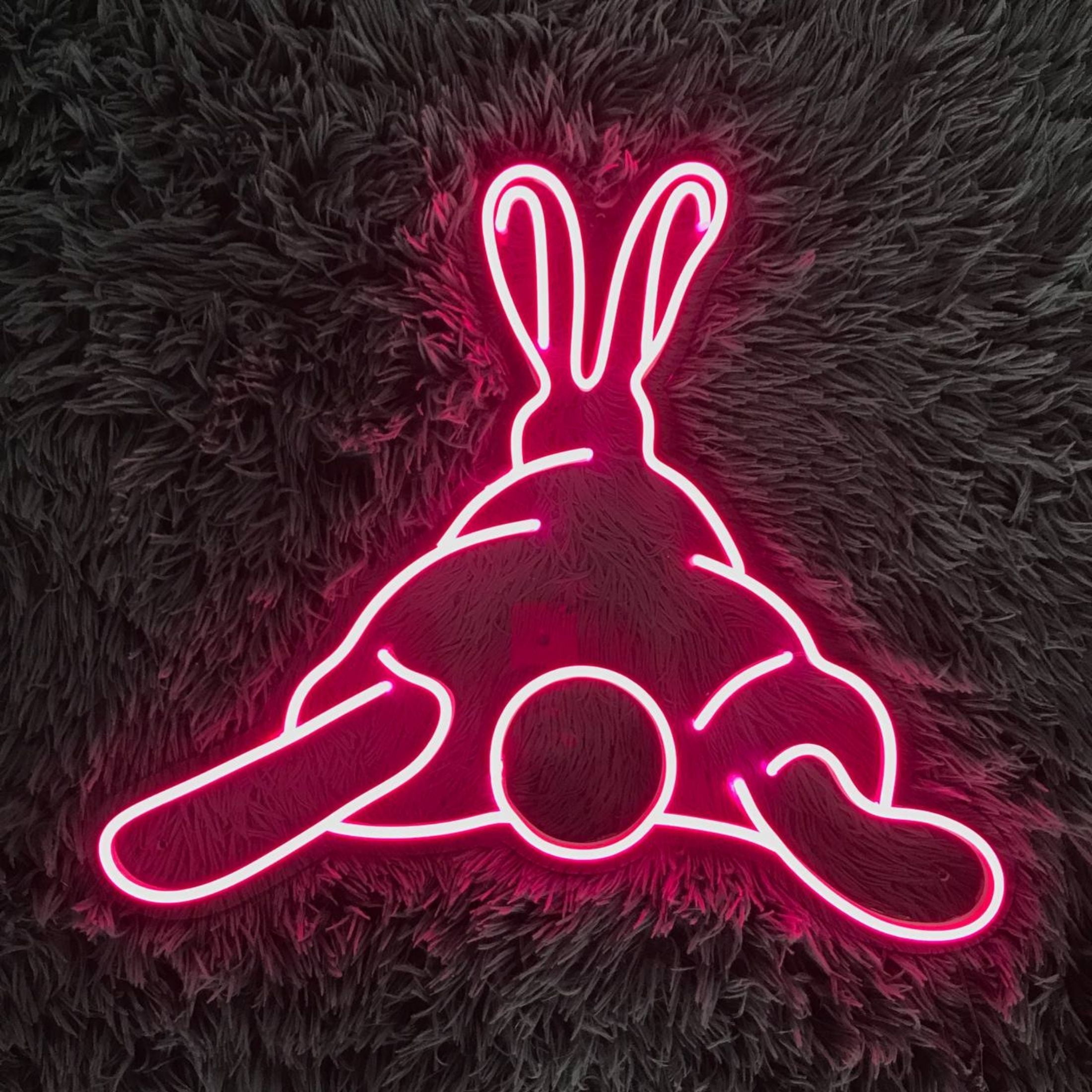 Handmadetneonsign Rabbit Neon Sign, Rabbit Bunny Lover Wall Art Decor ...