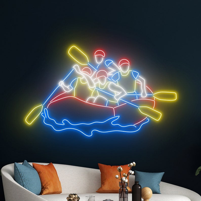Handmadetneonsign Rafting Neon Sign, Whitewater Rafting Led Sign ...