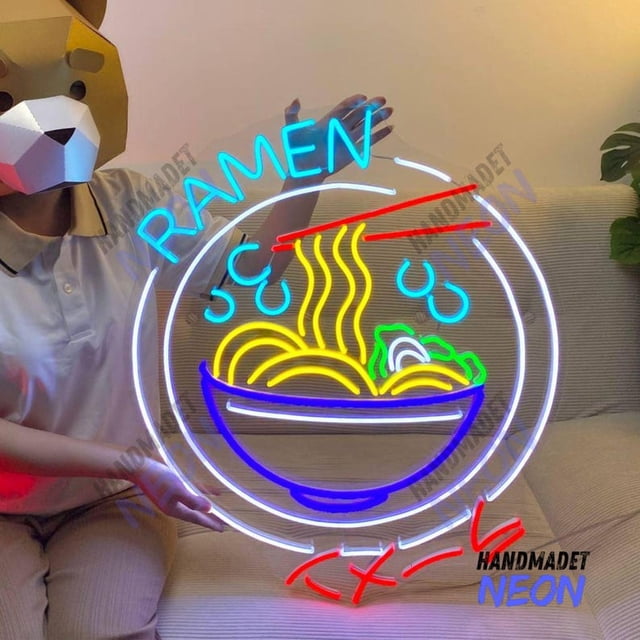 Handmadetneonsign Ramen Bowl Neon Sign, Ramen Logo Open Led Light ...