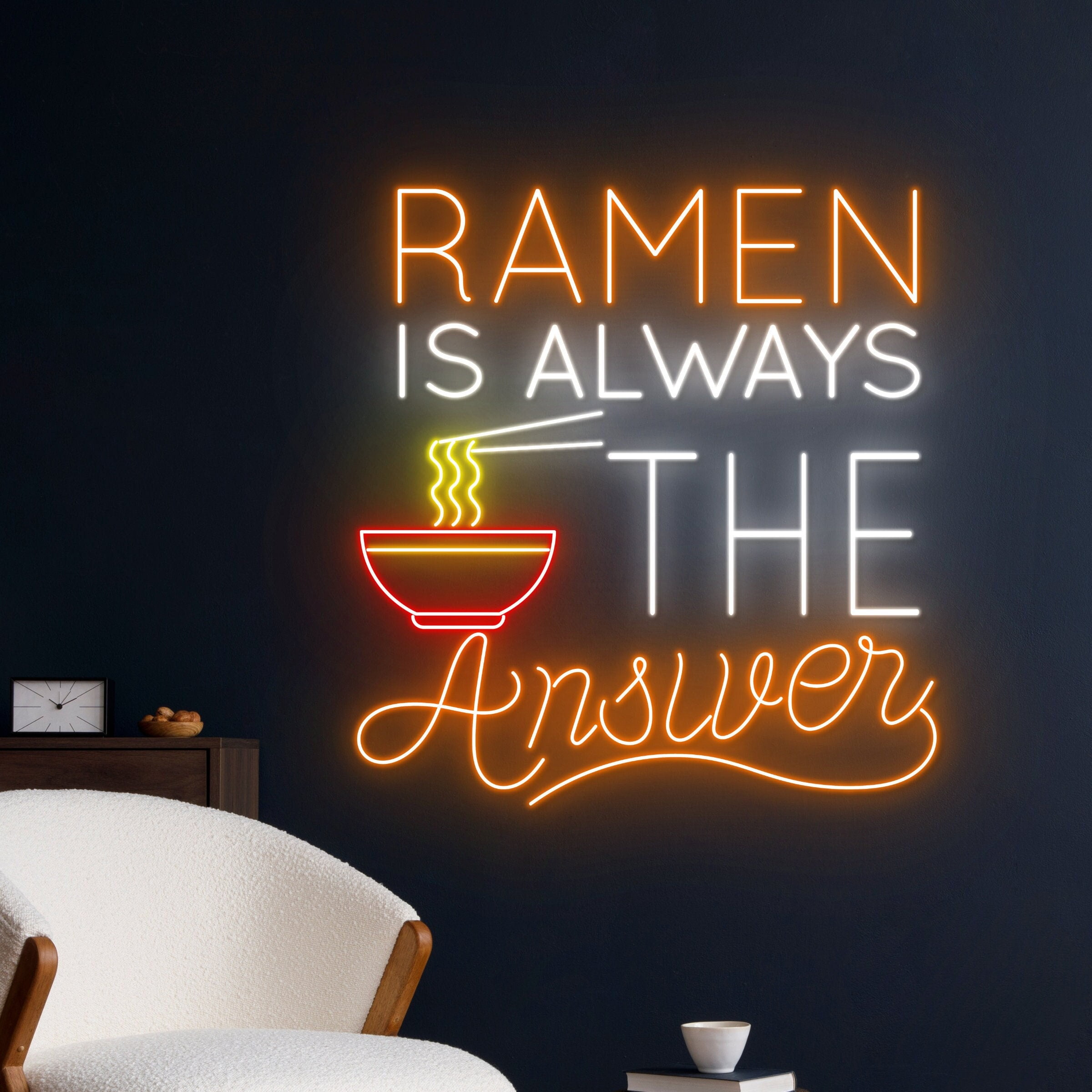 Handmadetneonsign Ramen Is Always The Answer Neon Sign, Japanese ...