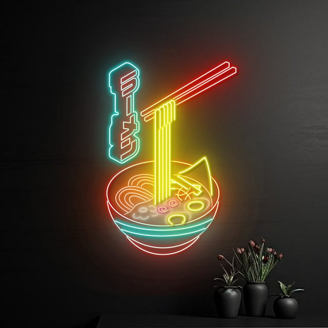 Handmadetneonsign Ramen Led Sign, Ramen Noodles Neon Sign, Japanese ...
