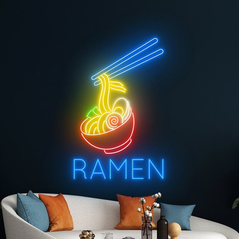 Handmadetneonsign Ramen Neon Sign, Japan Ramen Noodles Led Sign, Ramen ...