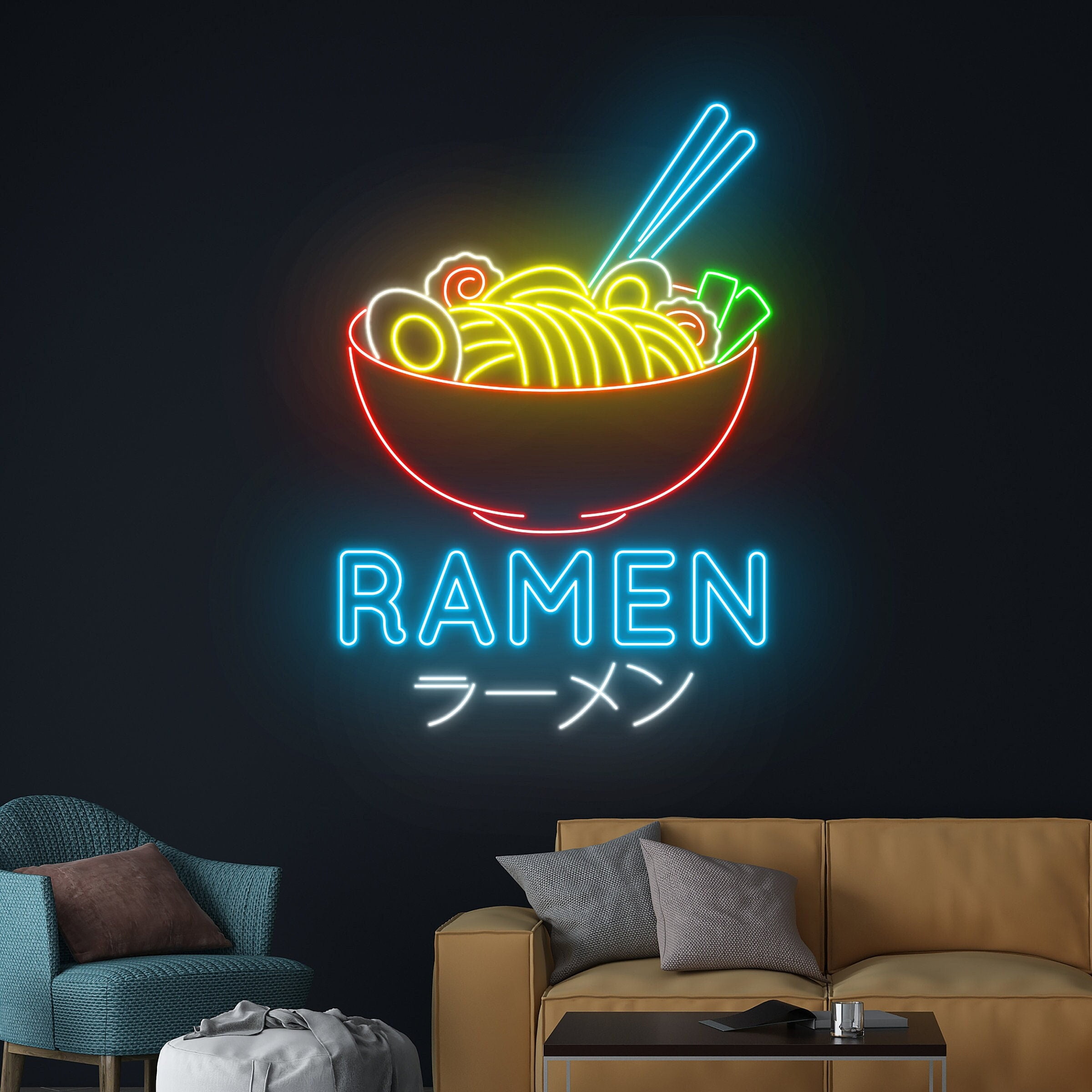 Handmadetneonsign Ramen Neon Sign, Japanese Ramen Noodles Led Sign ...