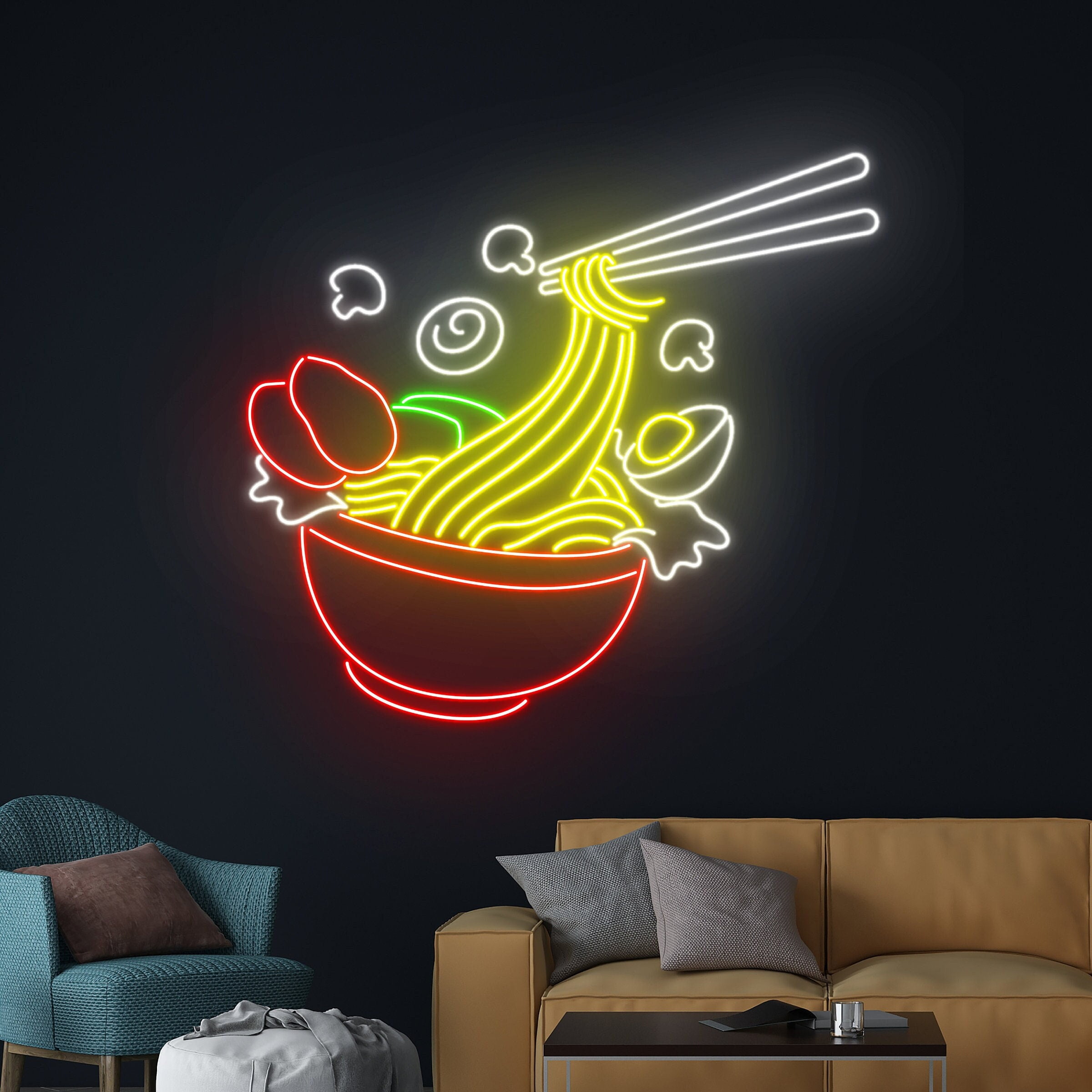 Handmadetneonsign Ramen Neon Sign, Japanese Ramen Noodles Led Sign ...