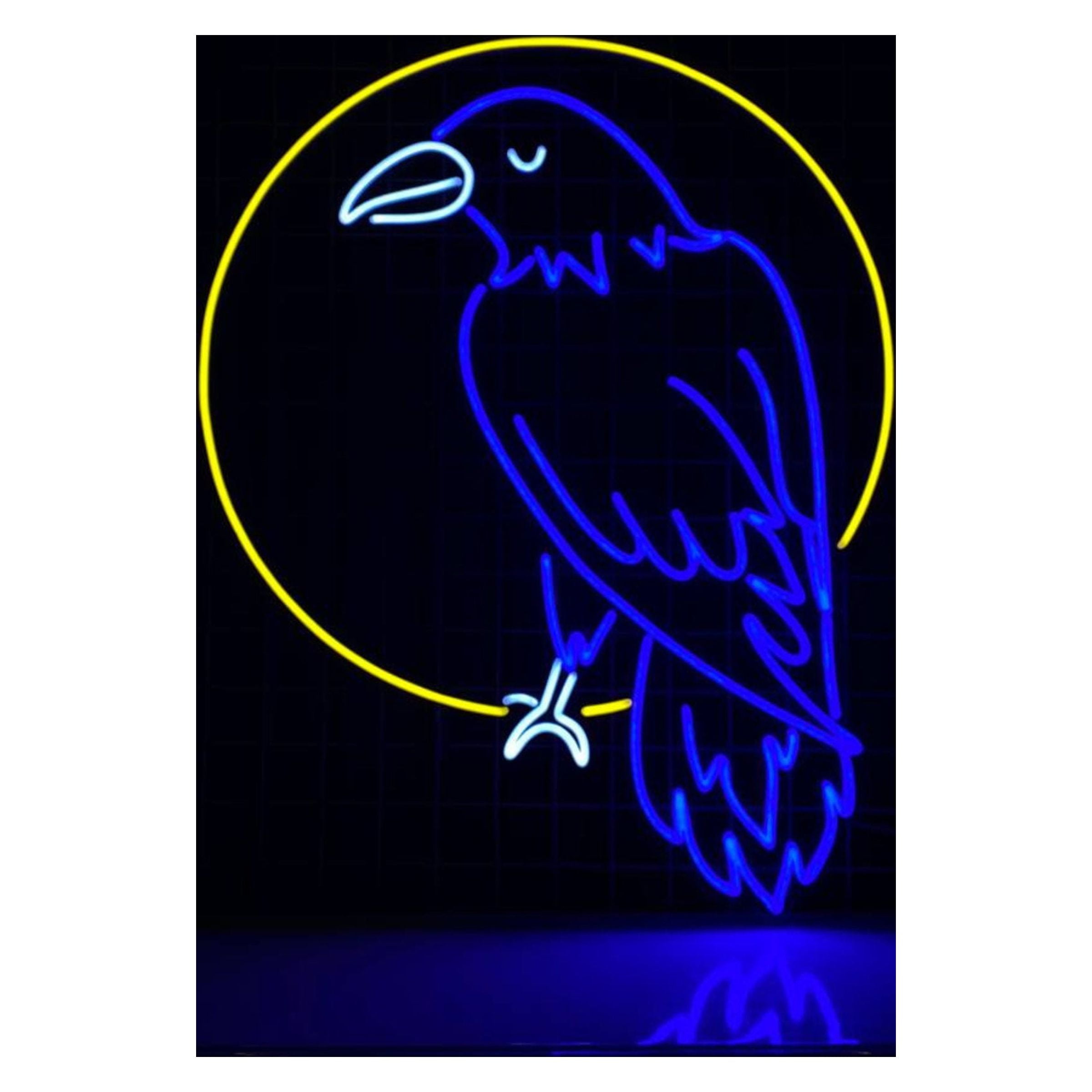 Handmadetneonsign Raven Neon Sign, Crow Neon Light, Raven Bird Led ...