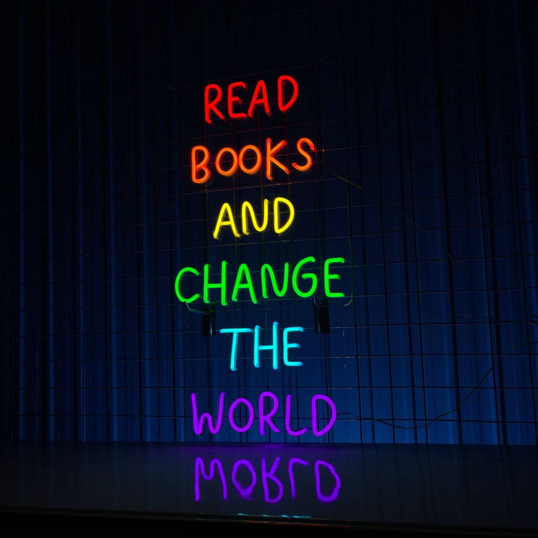 Handmadetneonsign Read Book And Change The World Neon Sign ...
