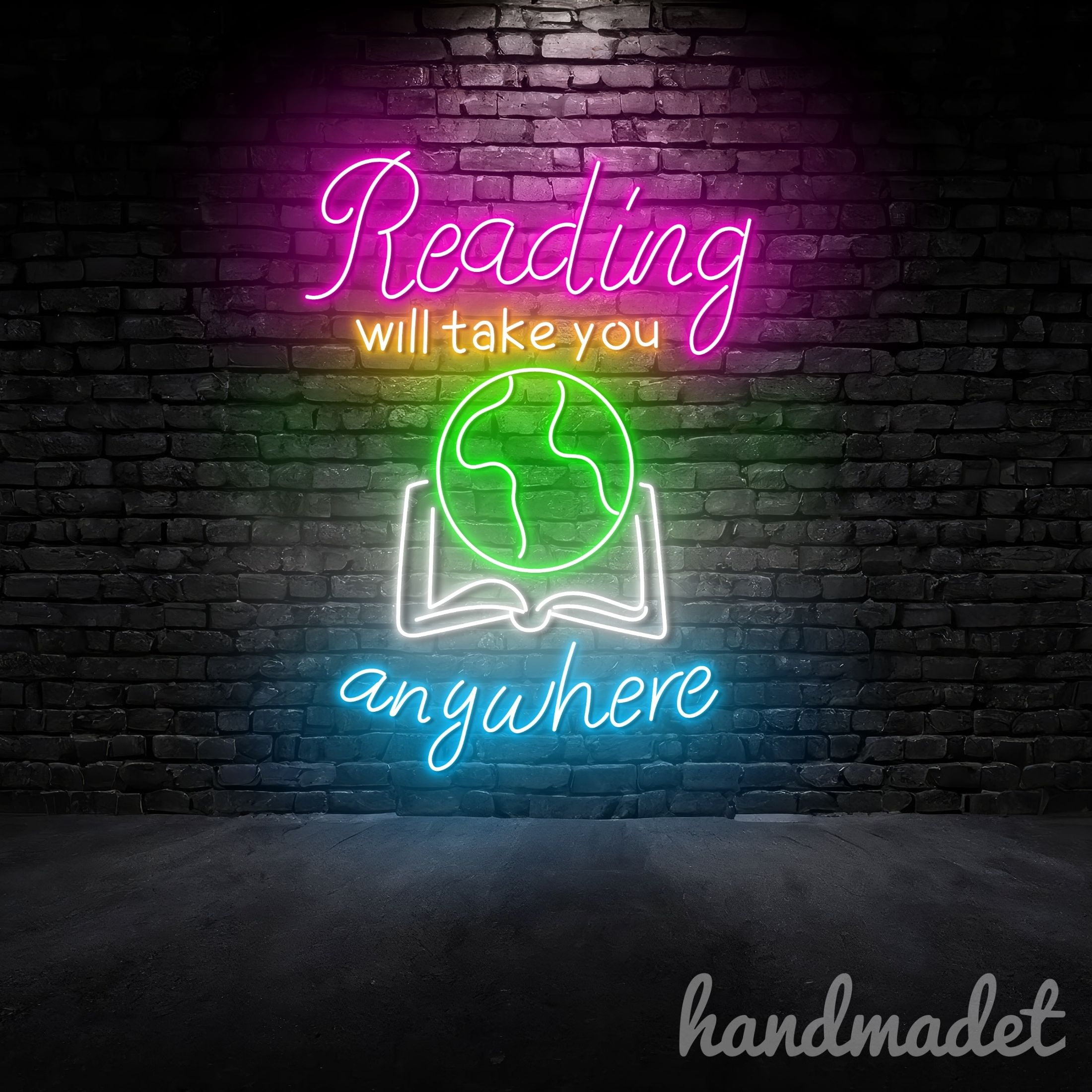 Handmadetneonsign Read More Books Neon Sign, Bookworm Wall Art Decor ...