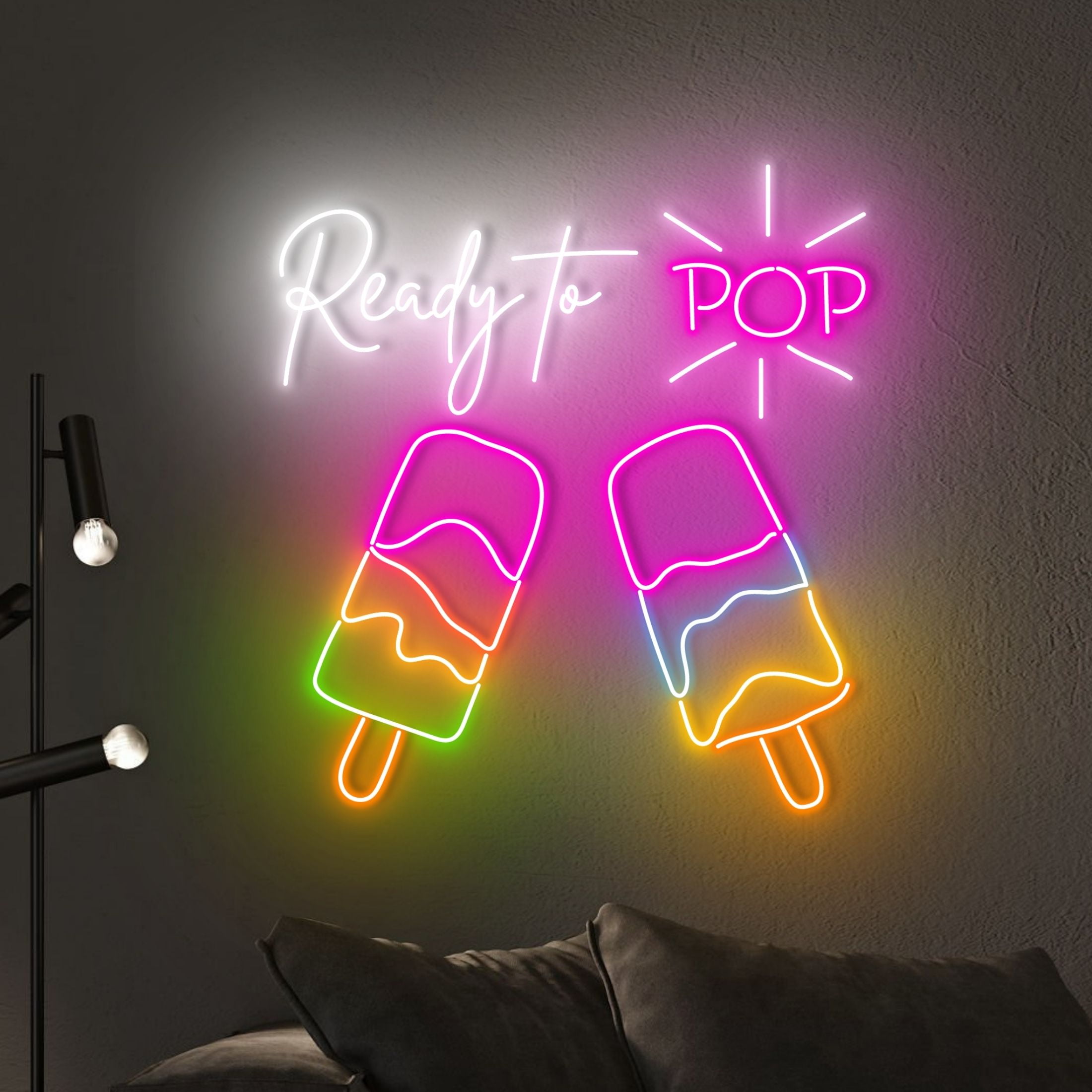 Handmadetneonsign Ready To Pop Neon Sign, Ice Cream Led Wall Art Decor ...
