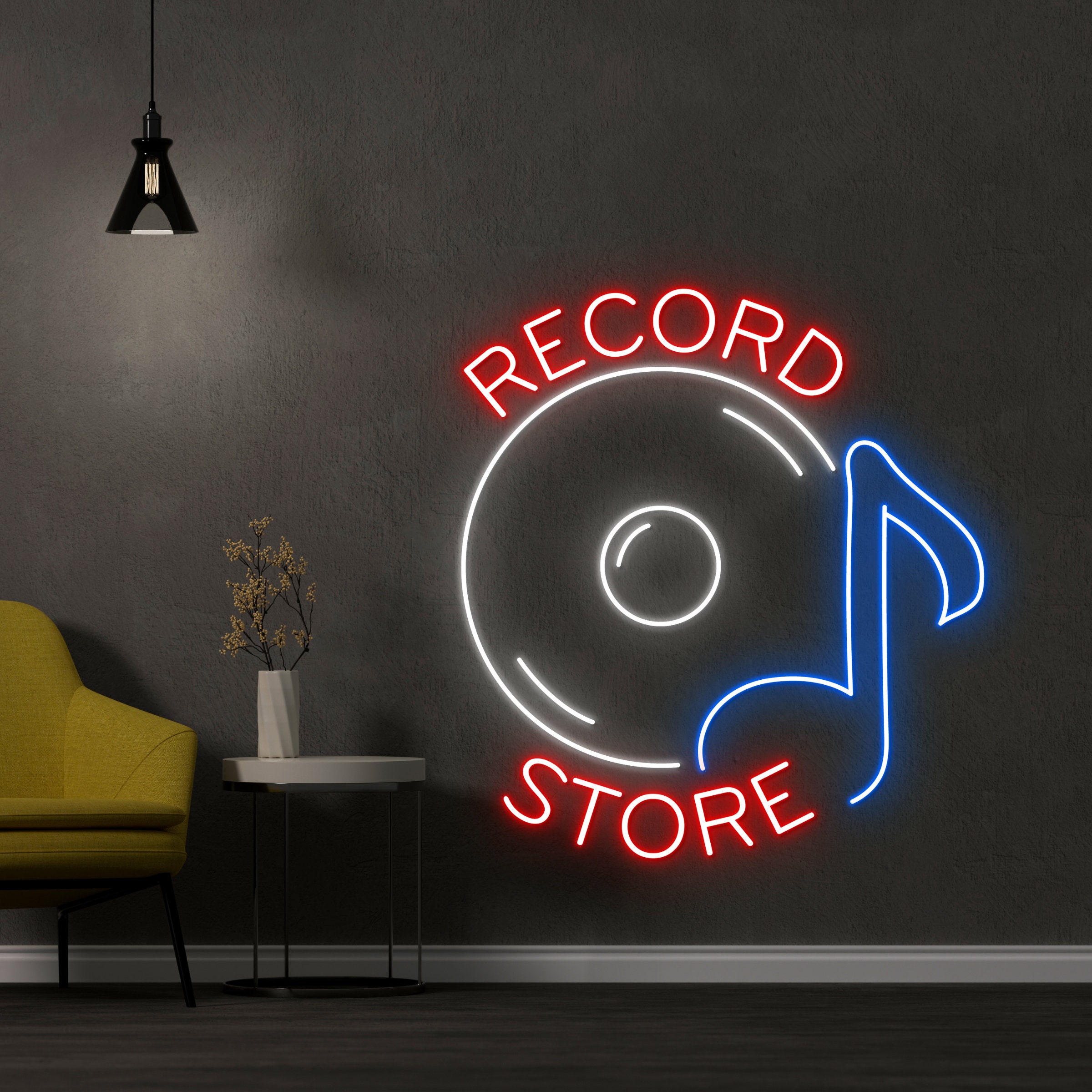 Handmadetneonsign Record Store Neon Sign, Record Store LED Sign, Record ...