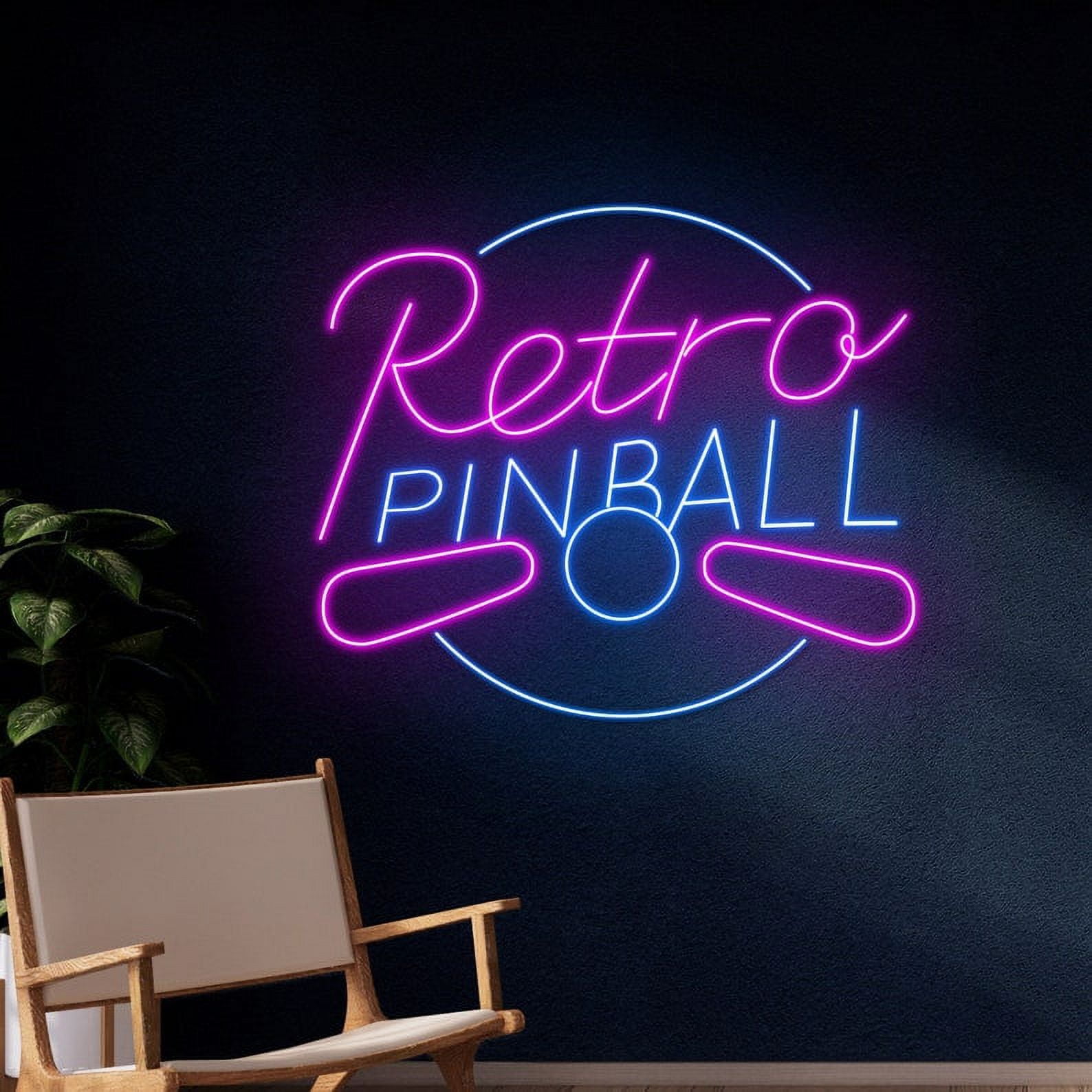 Handmadetneonsign Retro Pinball Neon Sign, Pinball Retro Led Light ...
