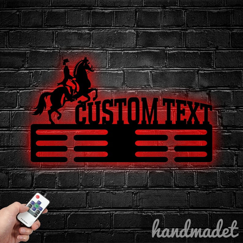 Handmadetneonsign Ride A Horse Metal Wall Art, Horse Metal Sign Wall ...
