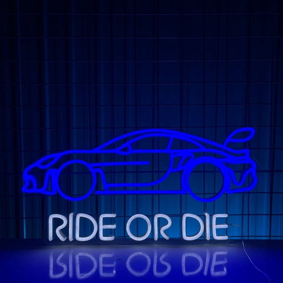 Handmadetneonsign Ride Or Die Neon Sign, Car Wall Art Decor, Super Car ...