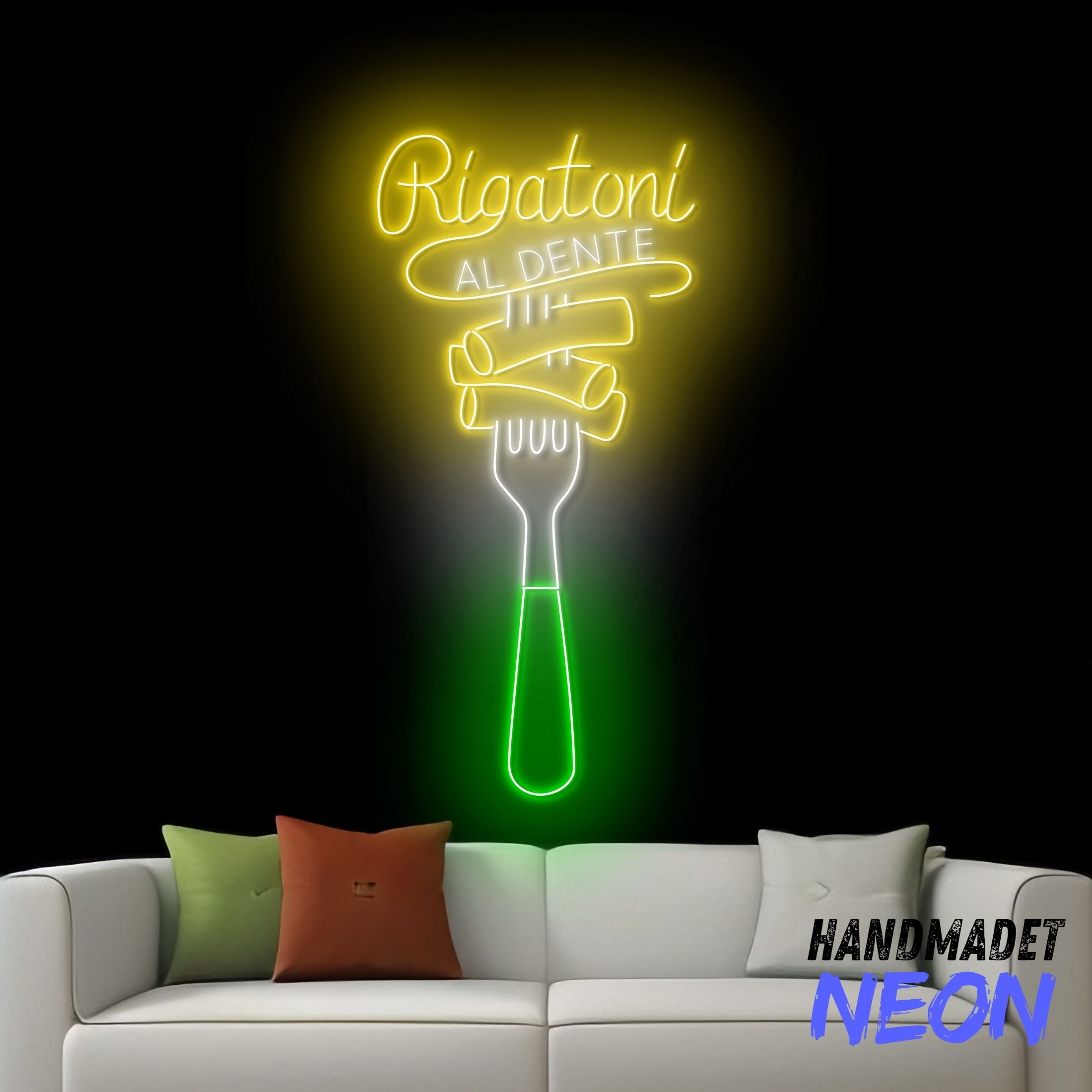 Handmadetneonsign Rigatoni Al Dente Neon Sign, Spaghetti Led Sign ...