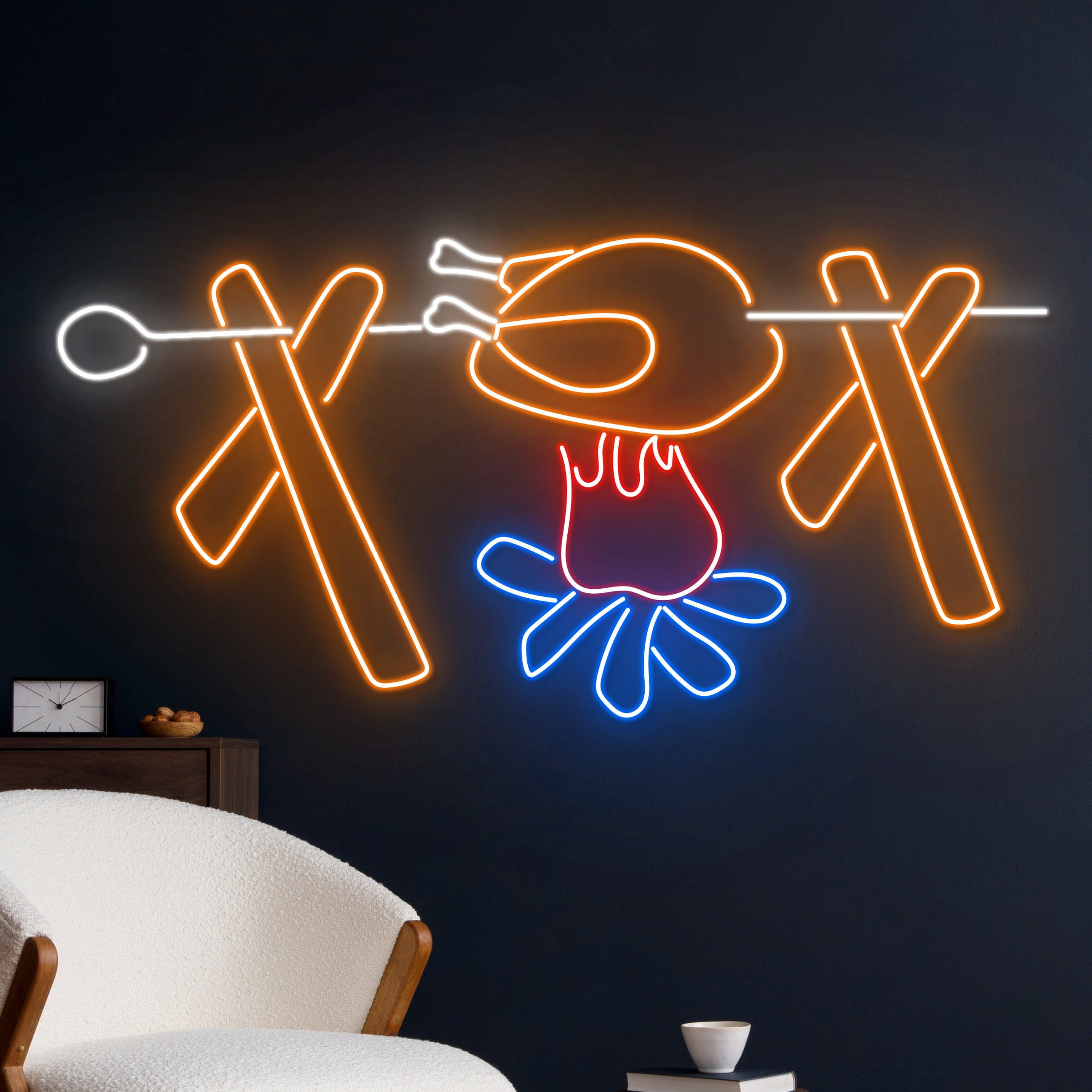 Handmadetneonsign Roasted Chicken Neon Sign, Roasted Chicken Led Sign ...