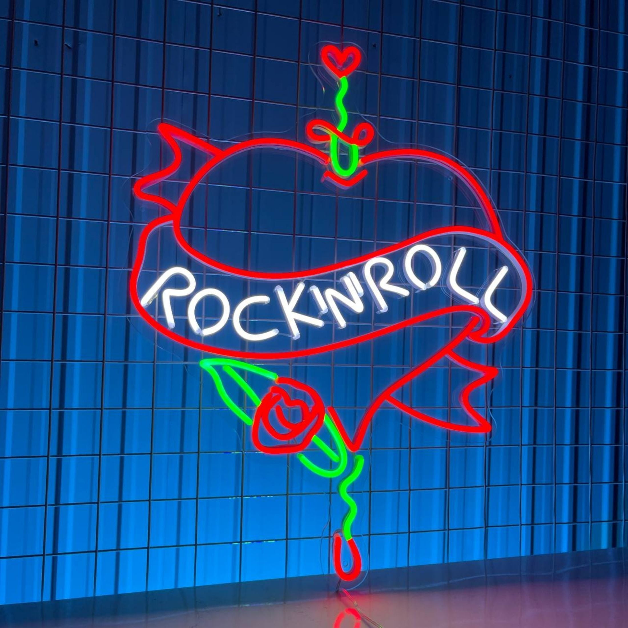 Handmadetneonsign Rock N Roll Neon Sign, Music Studio Wall Art Decor ...