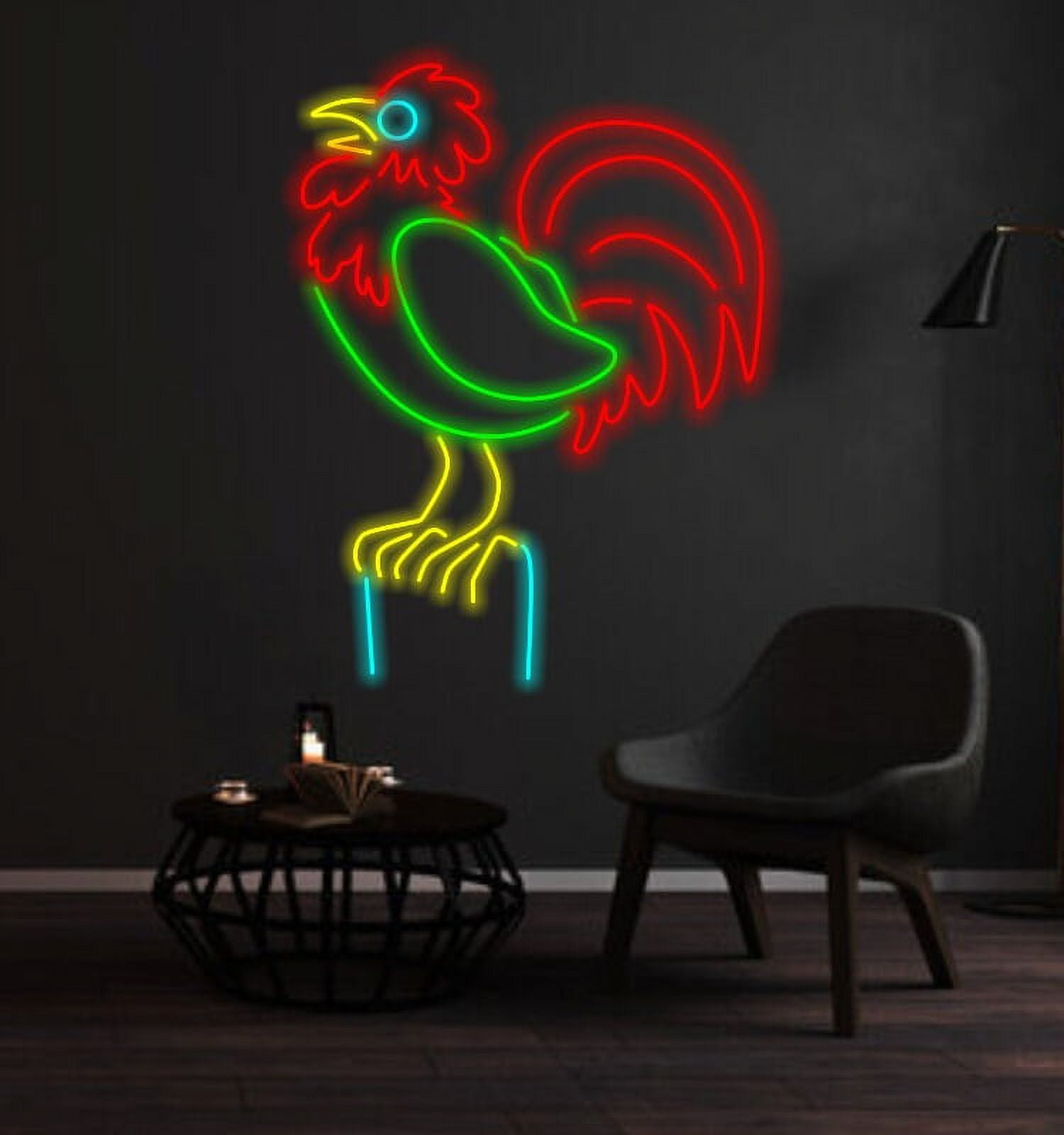 Handmadetneonsign Rooster Chicken Animal Neon Sign for kids room, night ...