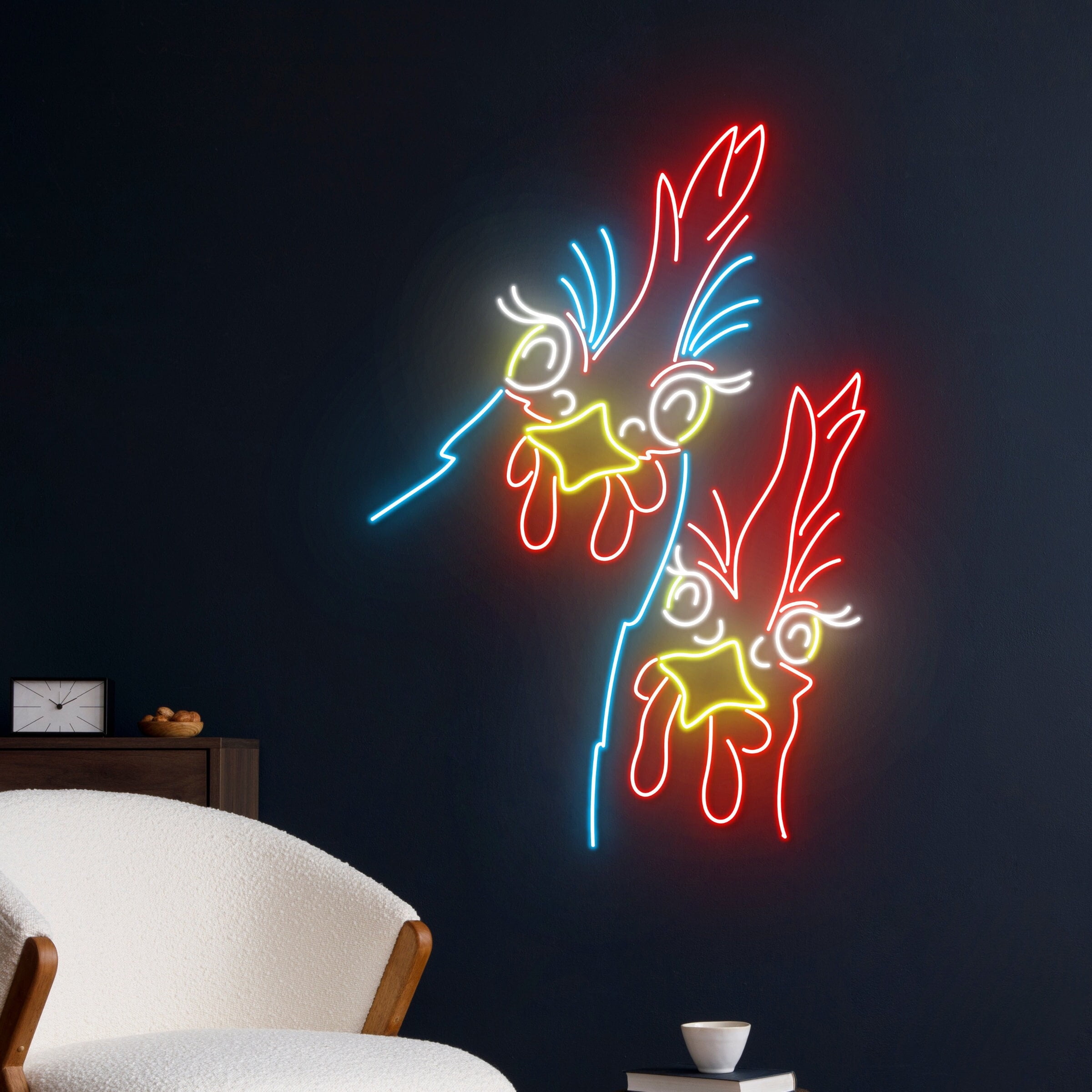 Handmadetneonsign Rooster Neon Light, Chicken Led Light, Rooster Led ...