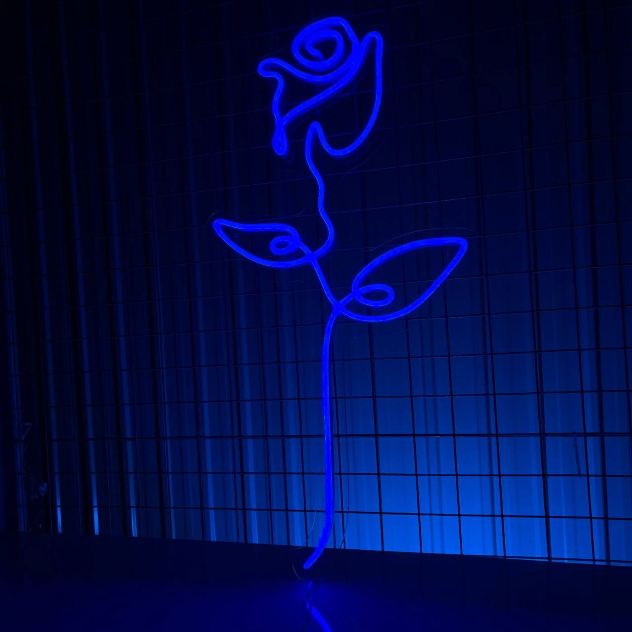 Handmadetneonsign Rose Neon Sign, Rose Flora Wall Art Decor, Rose ...