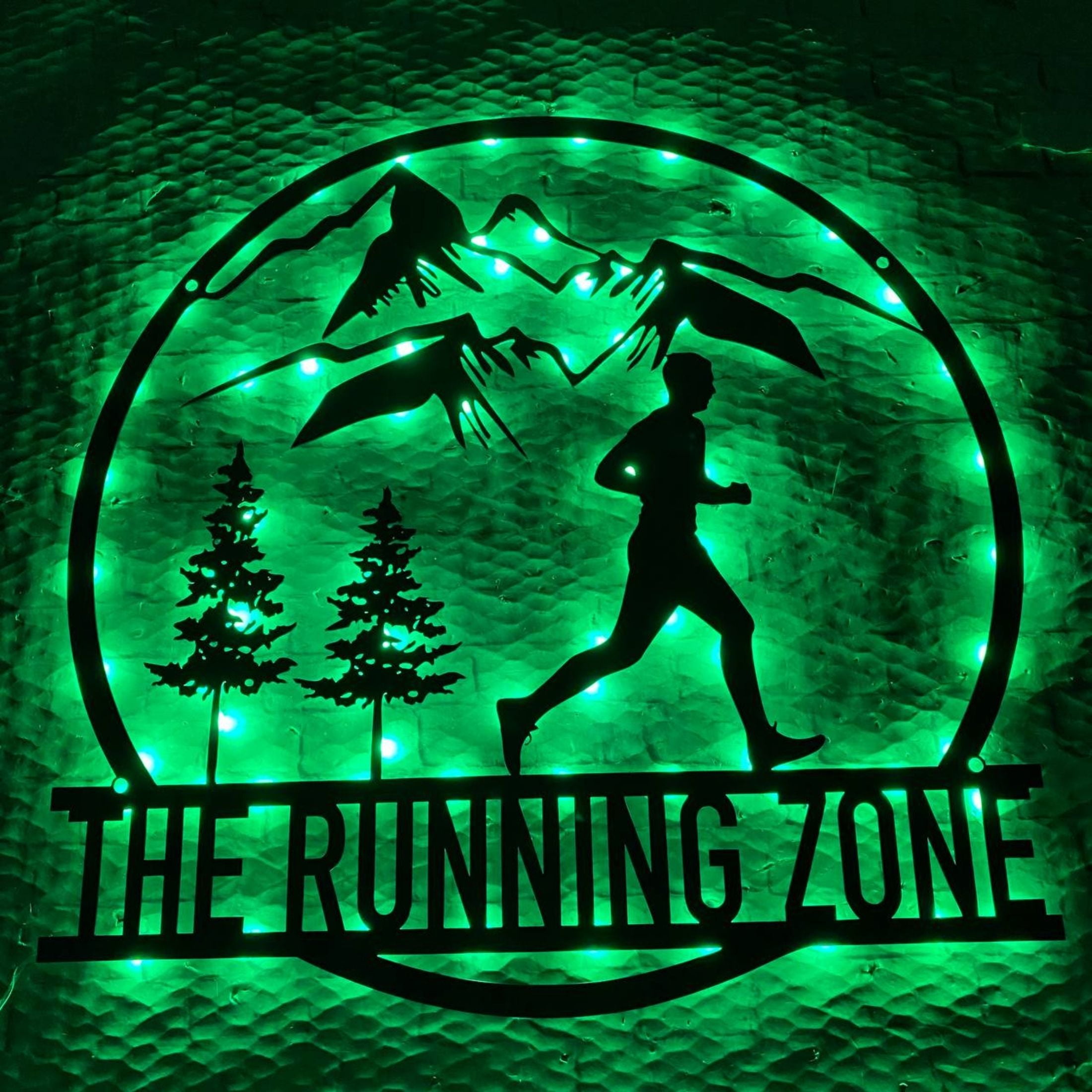 Handmadetneonsign Running Man Metal Wall Art Light, Running Metal Sign ...