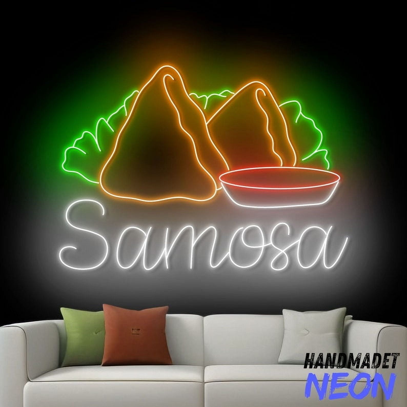 Handmadetneonsign Samosa Neon Sign, Samosa India Led Sign, Food Store ...