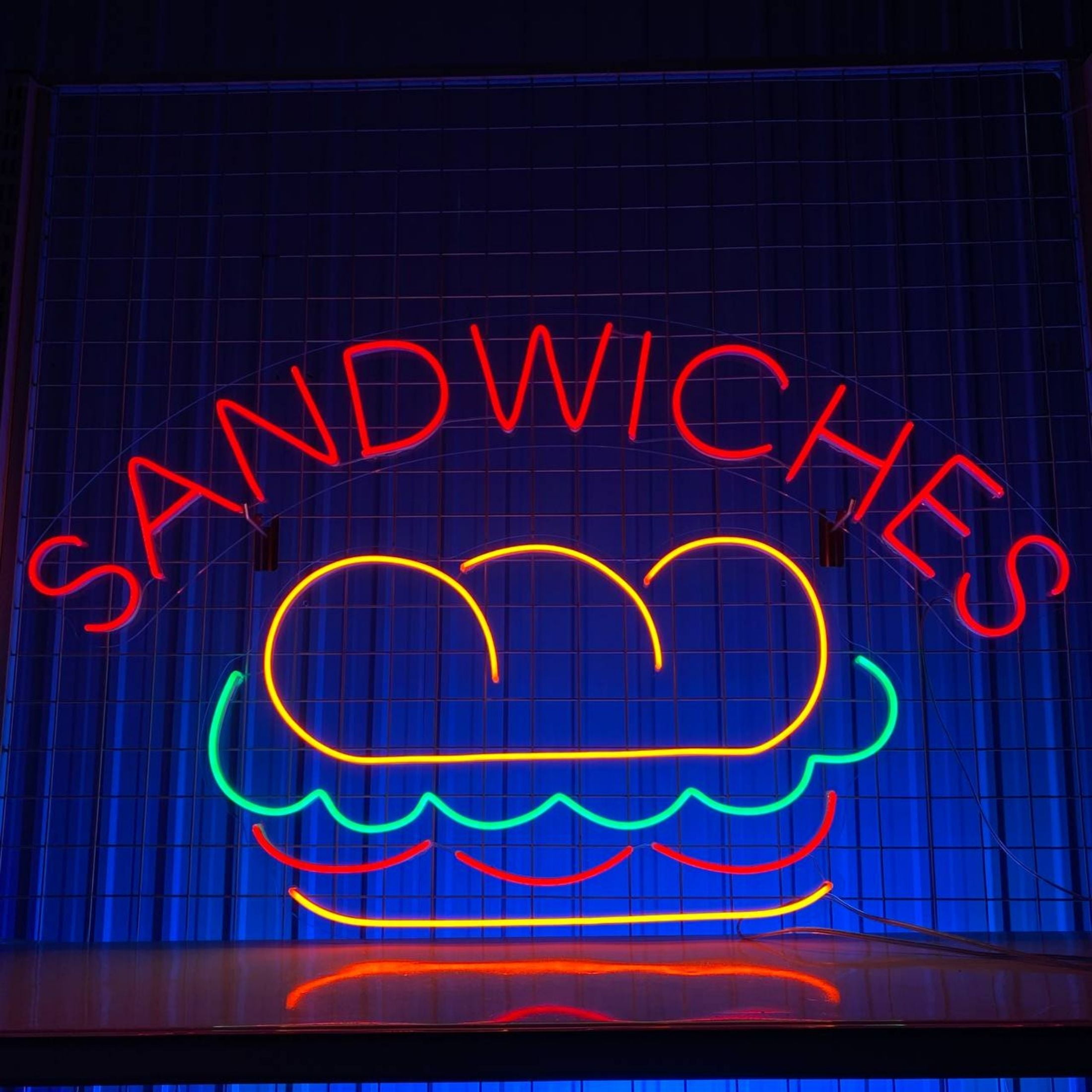 Handmadetneonsign Sandwiches Neon Sign, Sandwich Food Wall Art Decor ...